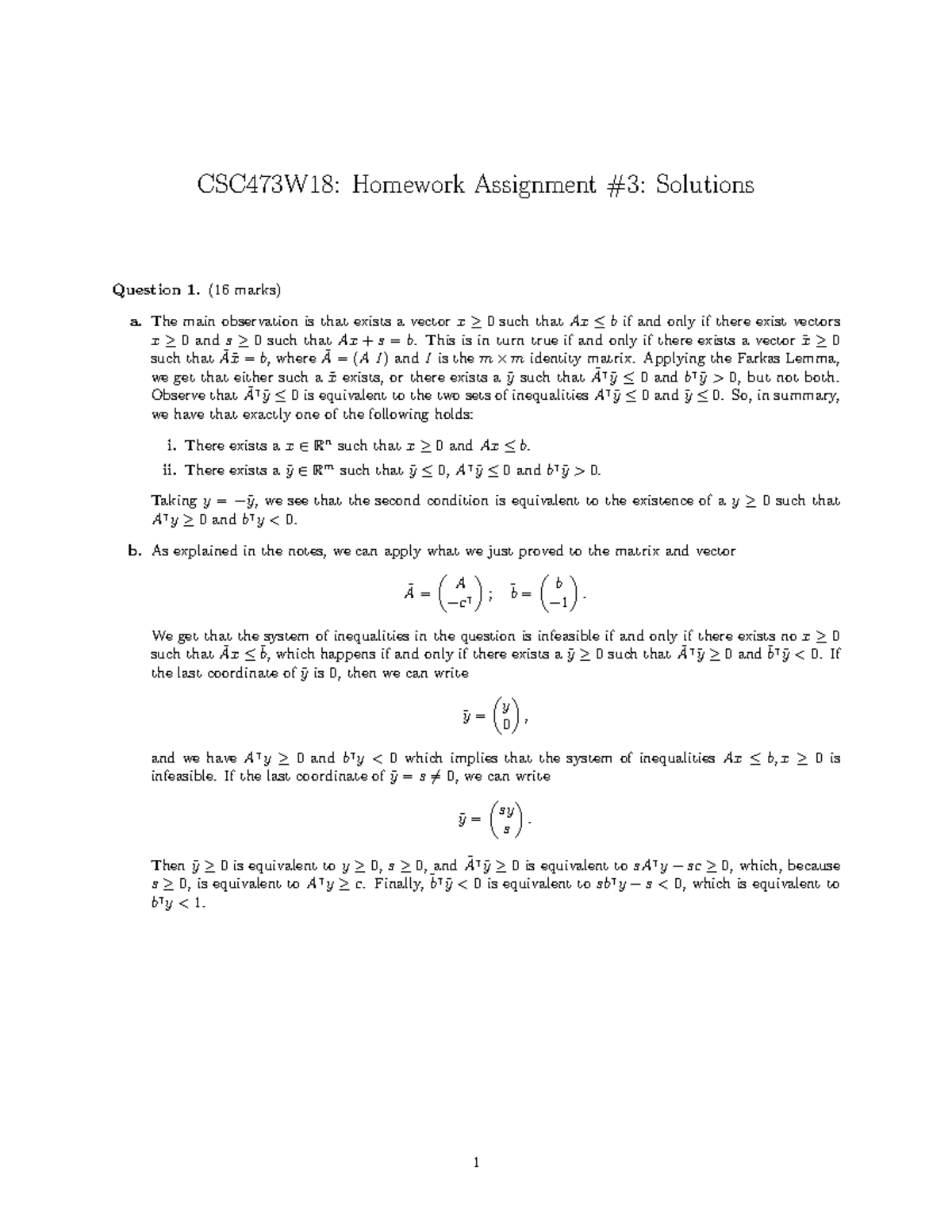 A3 solution - CSC473W18: Homework Assignment #3: Solutions Question 1. (16 marks) a. The main ...