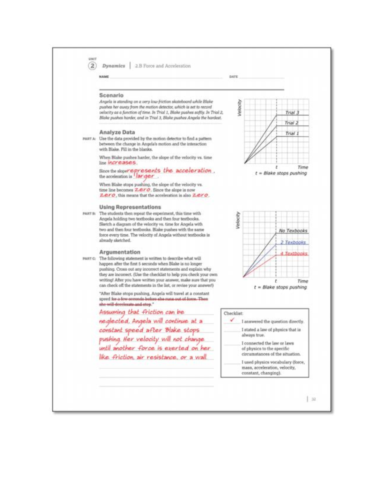 Ap 2B Force and acceleration - Studocu