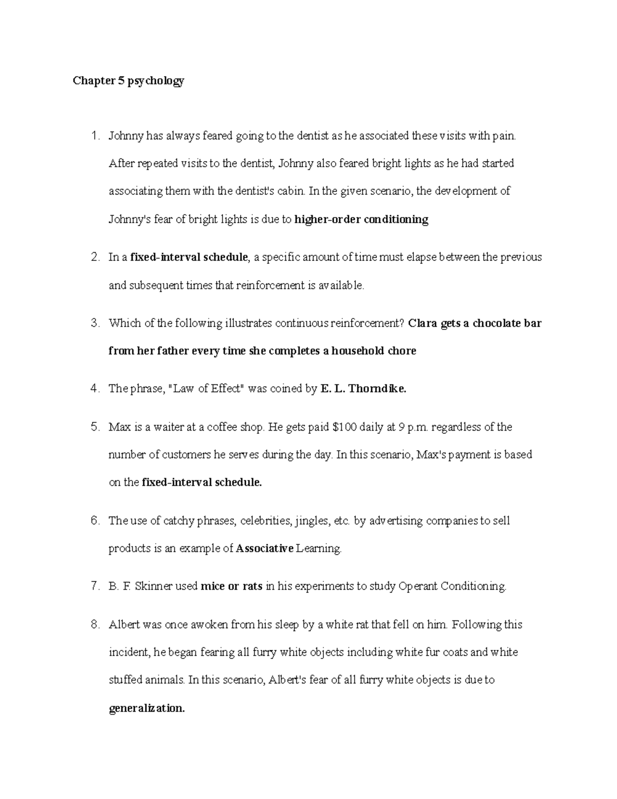 Chapter 5 psychology - Intro to Psych Paul Amrhein - Chapter 5 ...