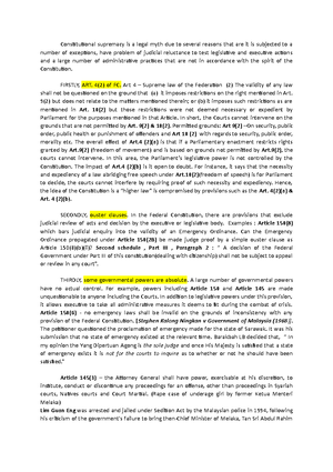 Iki Putra bin Mubarrak v Kerajaan Negeri Selangor Anor - The petitioner ...