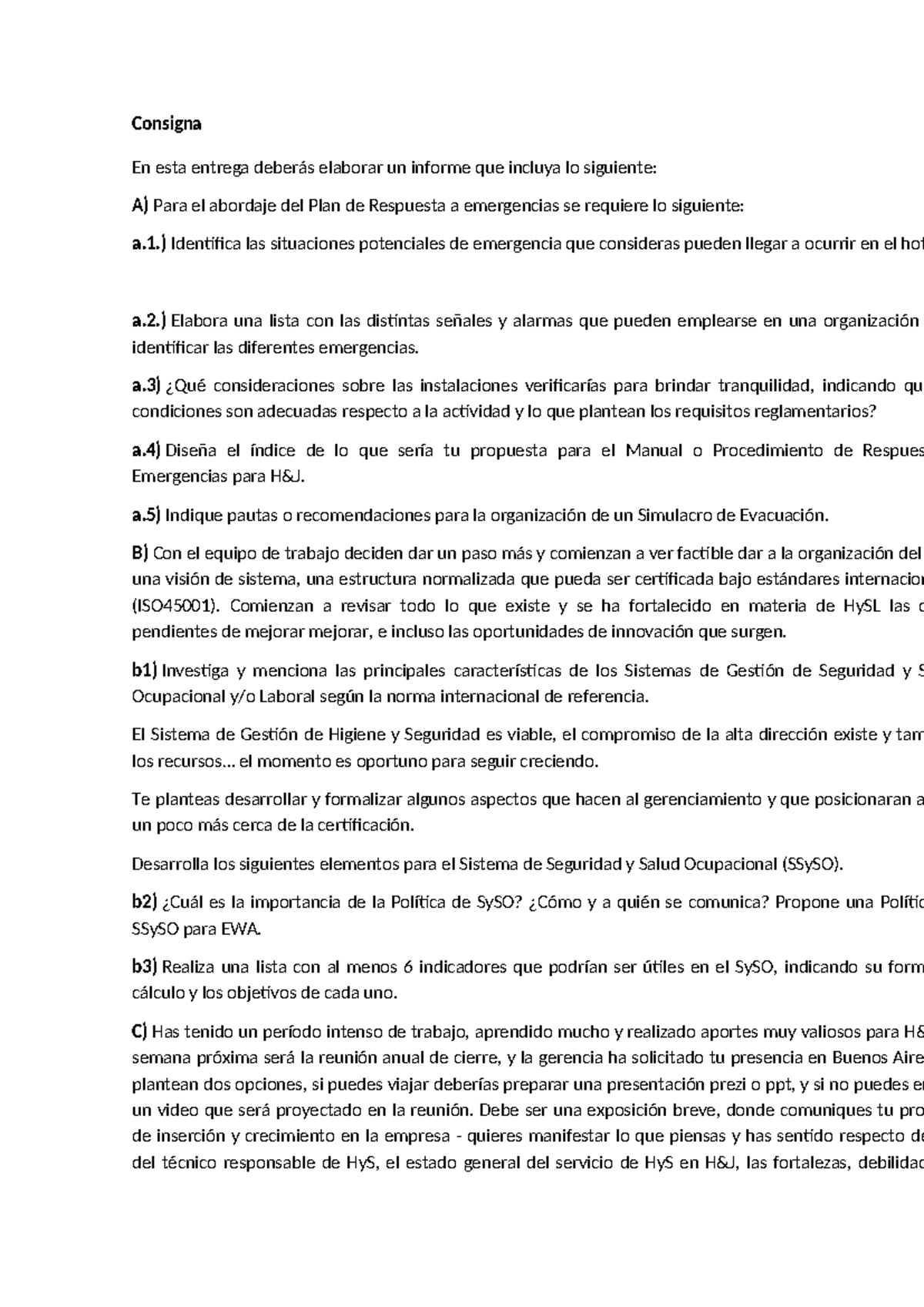 Consigna Tp4 - Consigna En esta entrega deberás elaborar un informe que ...