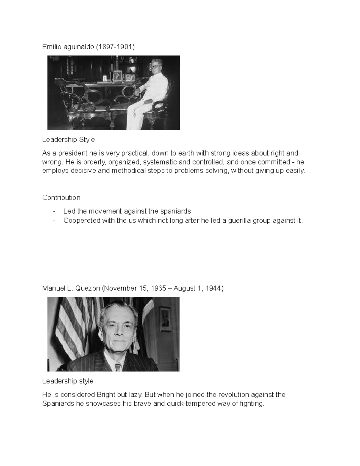 President of the philippines - Emilio aguinaldo (1897-1901) Leadership ...