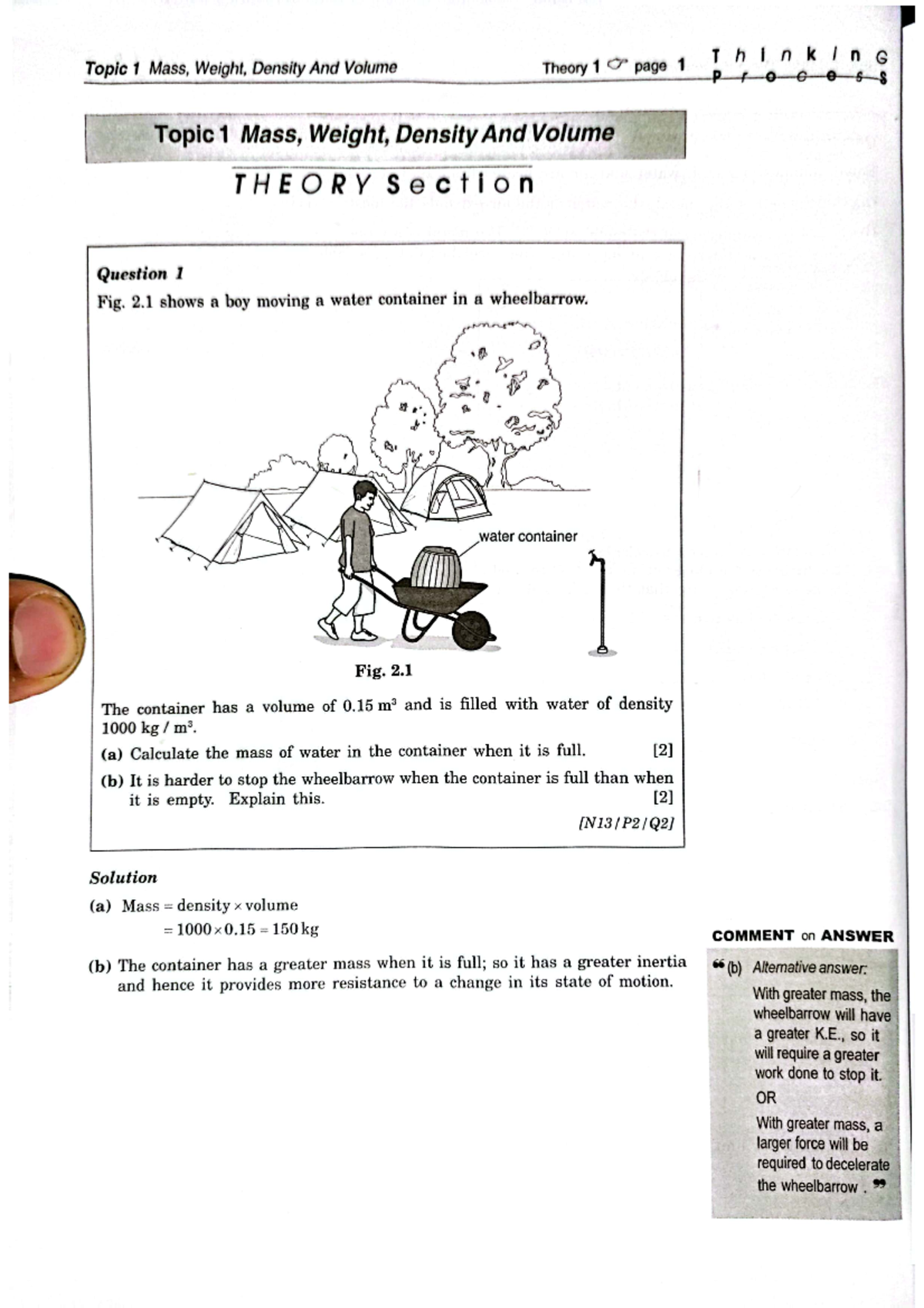 Hallo pen - mass weight density volume - Cambridge International AS and ...