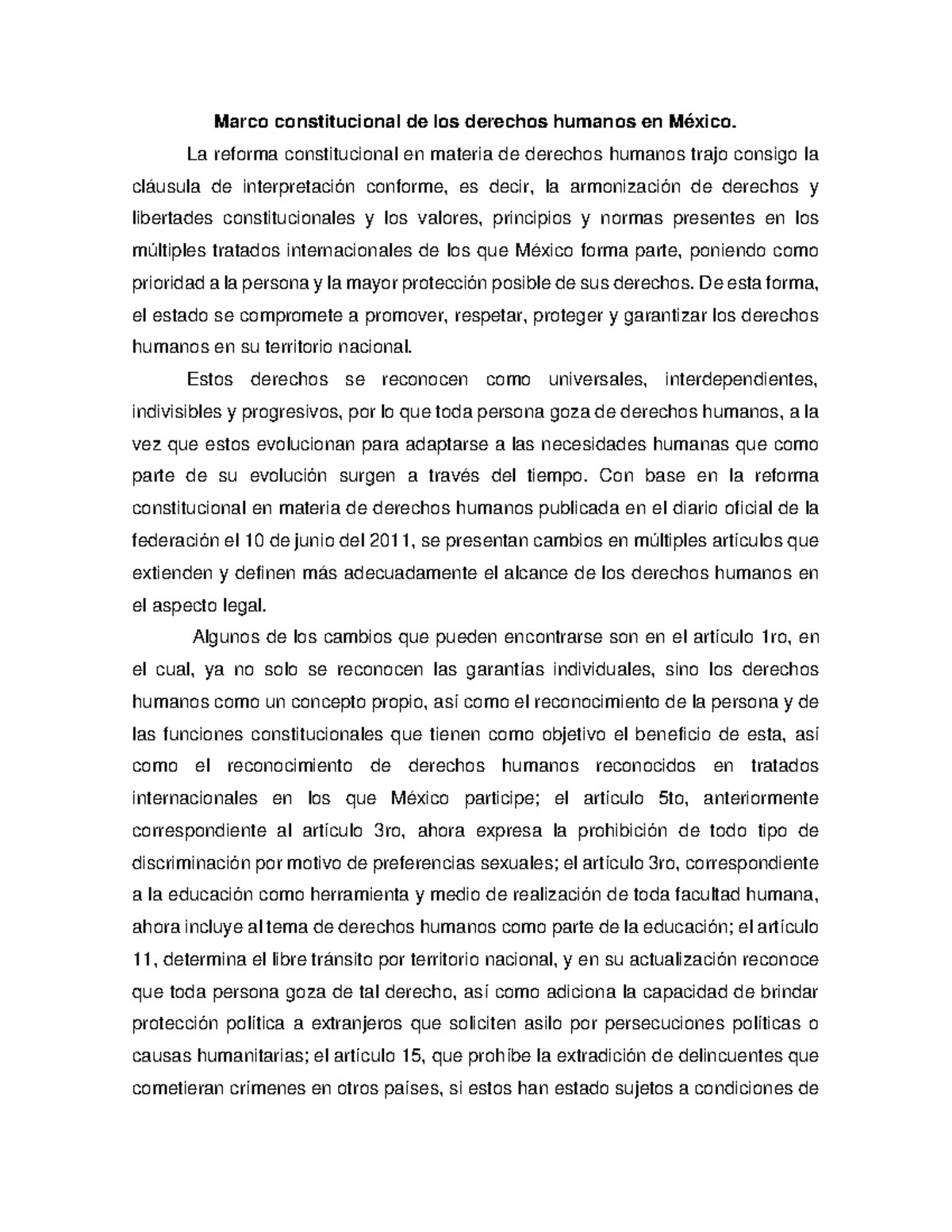 Actividad B5 trabajos - Marco constitucional de los derechos humanos en ...