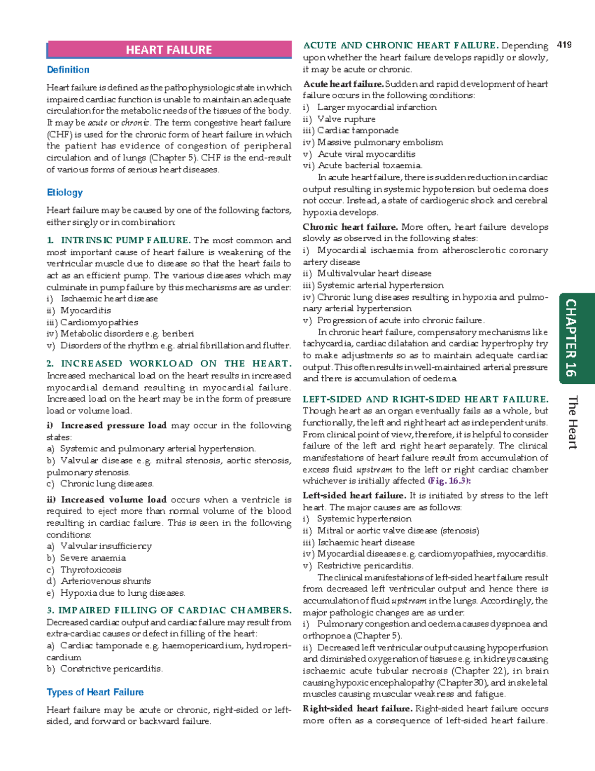 8 - CCF of pathophysiology by pee vee - 419 CHAPTER 16 The Heart HEART ...