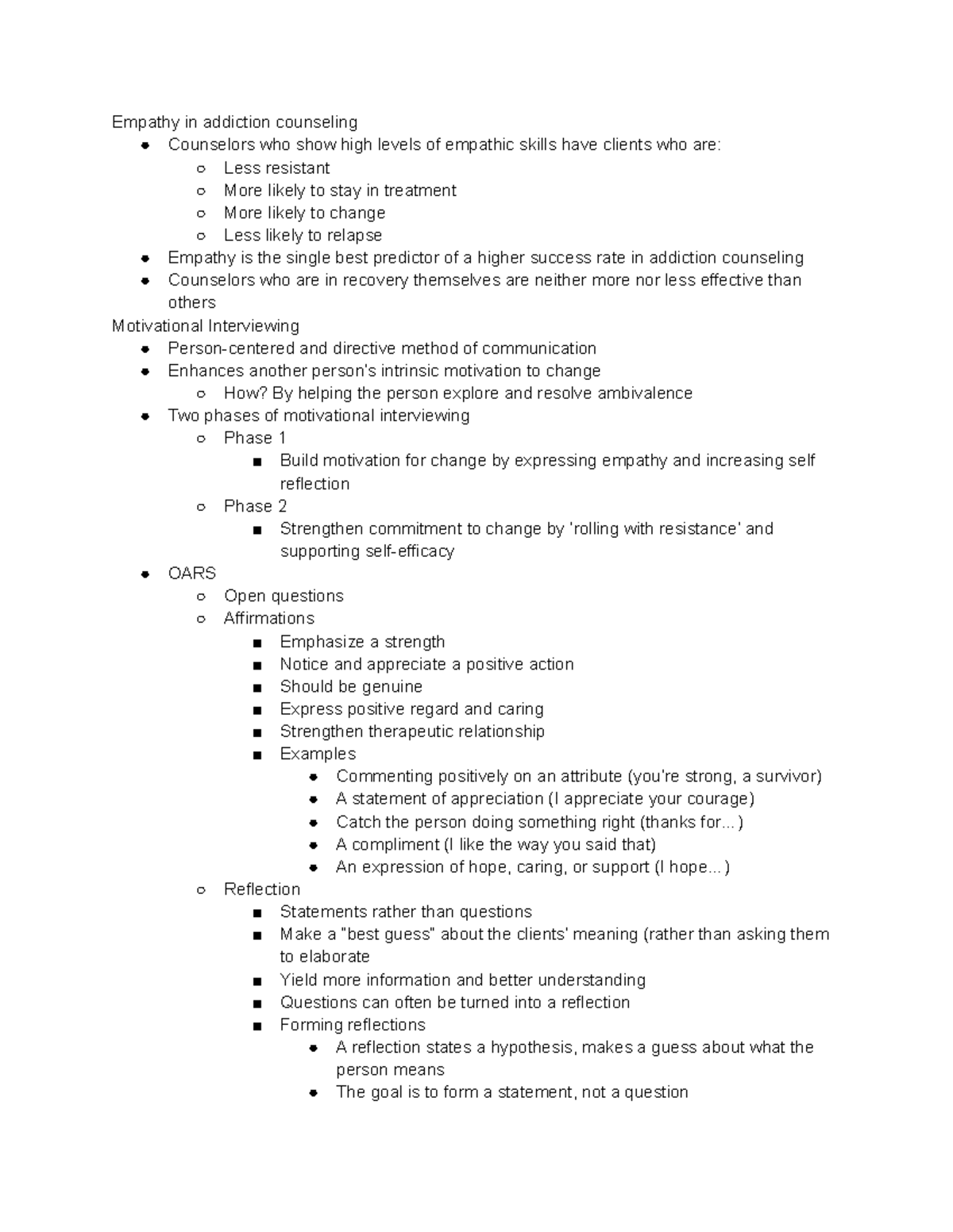 650- 25 - health promotion study guide - Empathy in addiction ...