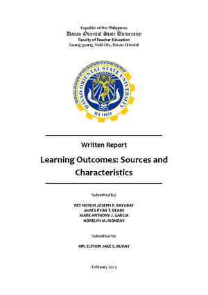 DC2B Group 1 Narrative Report-TC 2 - TC 2 Introduction to Animal ...