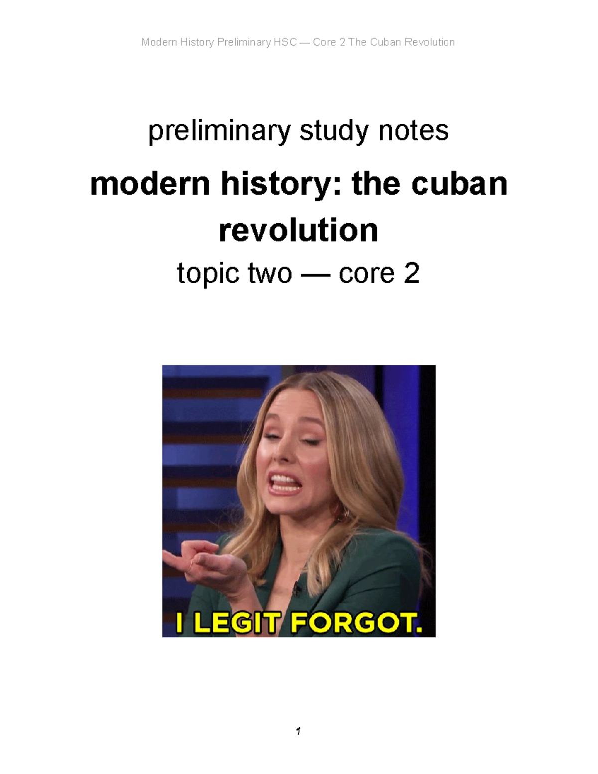 Cuba - Cuba notes - preliminary study notes modern history: the cuban ...