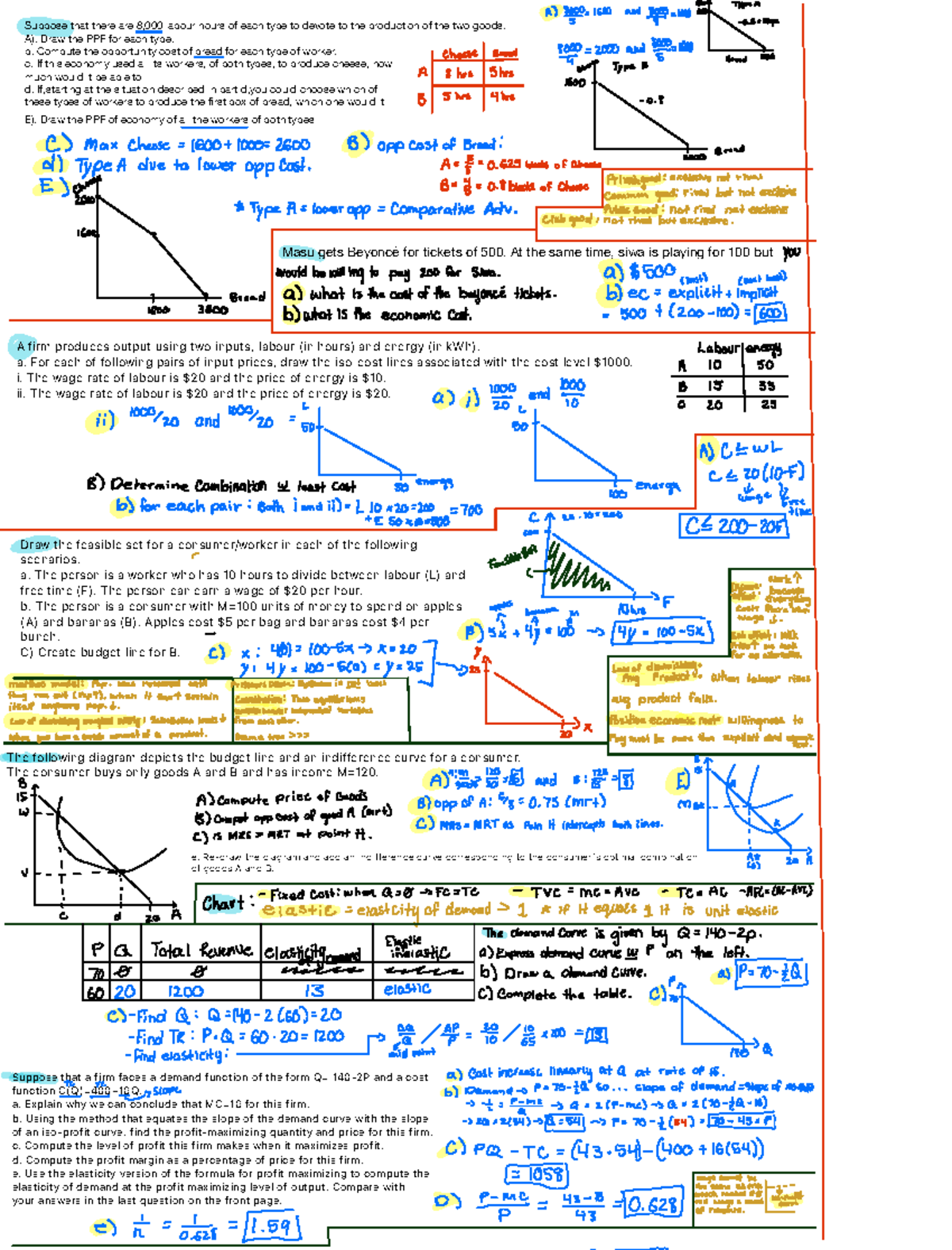 Micro sheet 2 - Suppose that there are 8,000 labour hours of each type ...