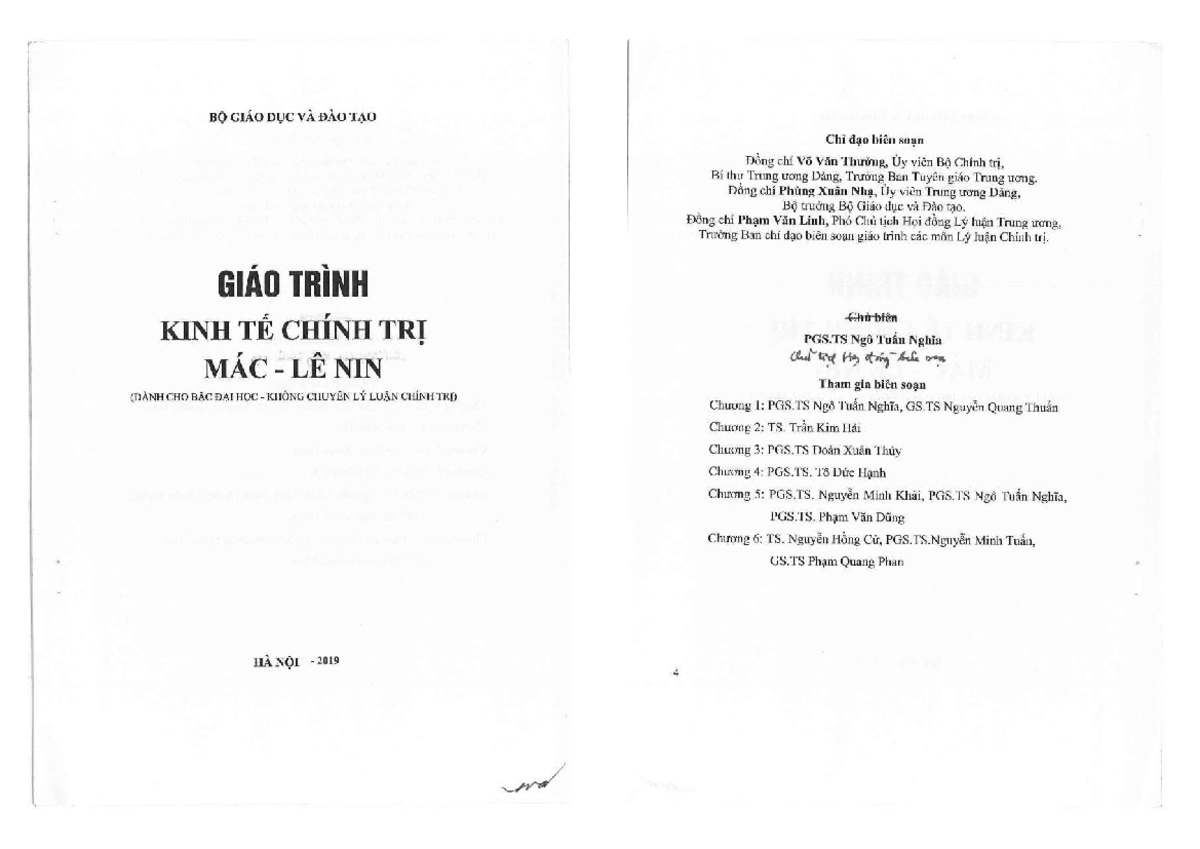 Tài liệu KTCT - Tài liệu KTCT MacLenin - BQ GIAO DUC VA DAO TAO Chi dao biên soan Dong chi V Van ...