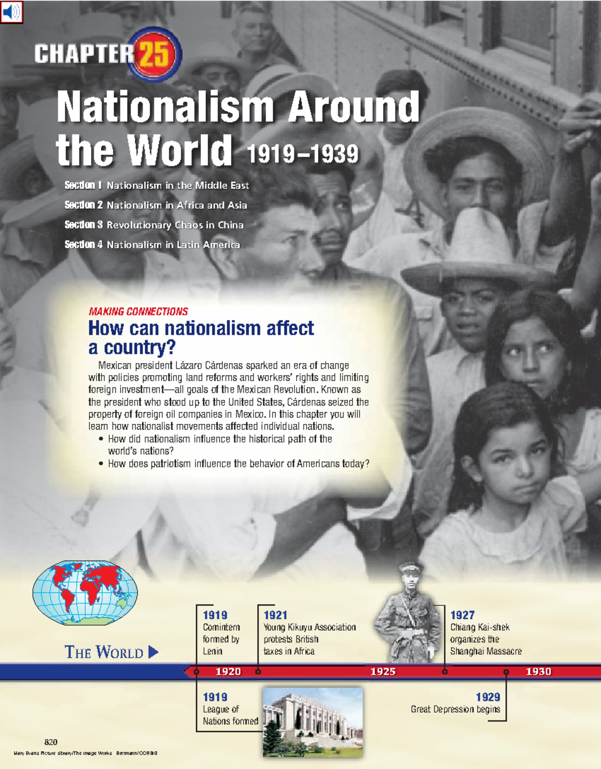 Chap25 - Chapter 25 - 1920 1925 1930 1919 League of Nations formed ...