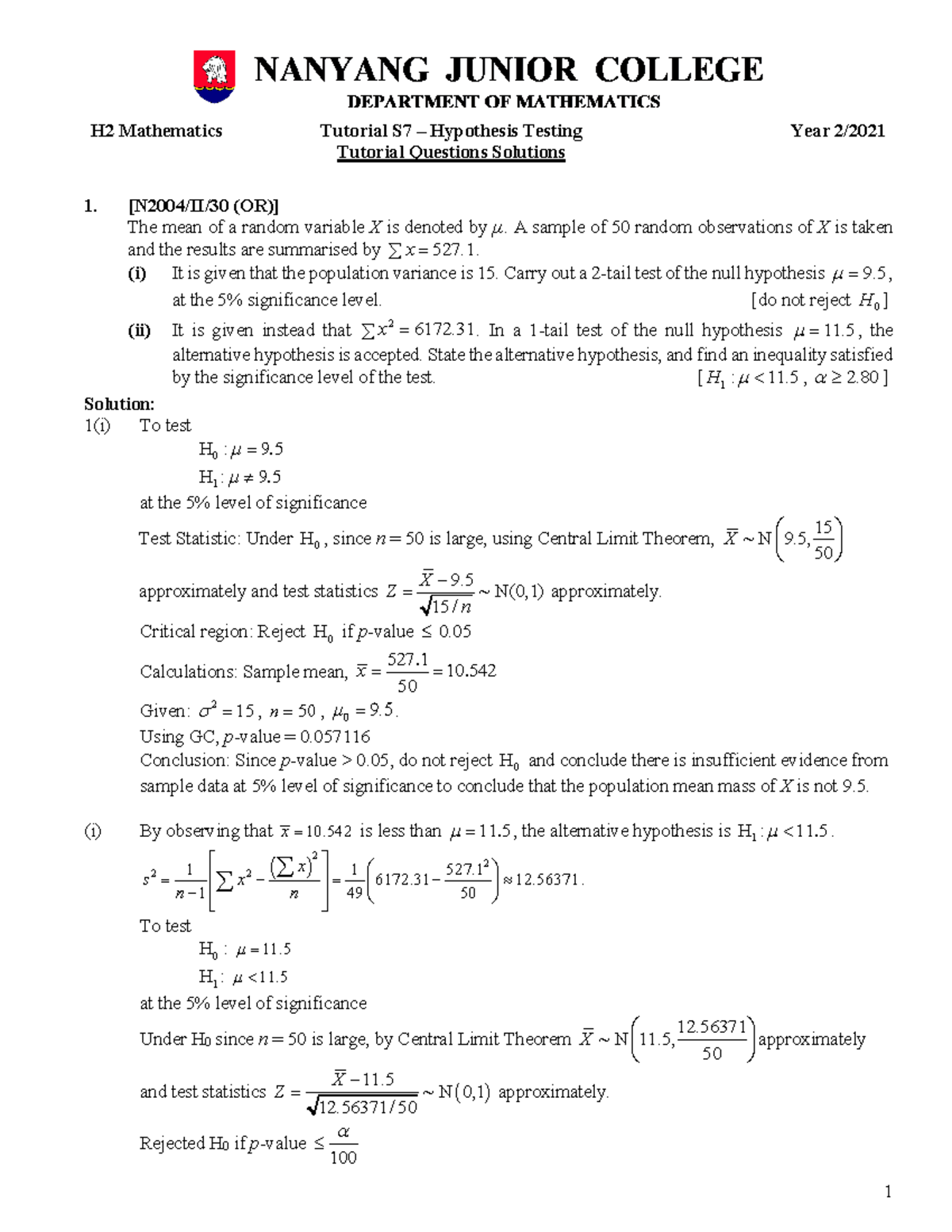 2021%20S7%20Hypothesis%20Testing%20Tutorial%20Questions%20Solutions ...