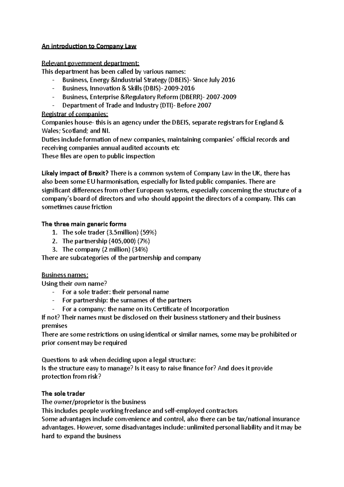 An introduction to Company Law - An introduction to Company Law ...