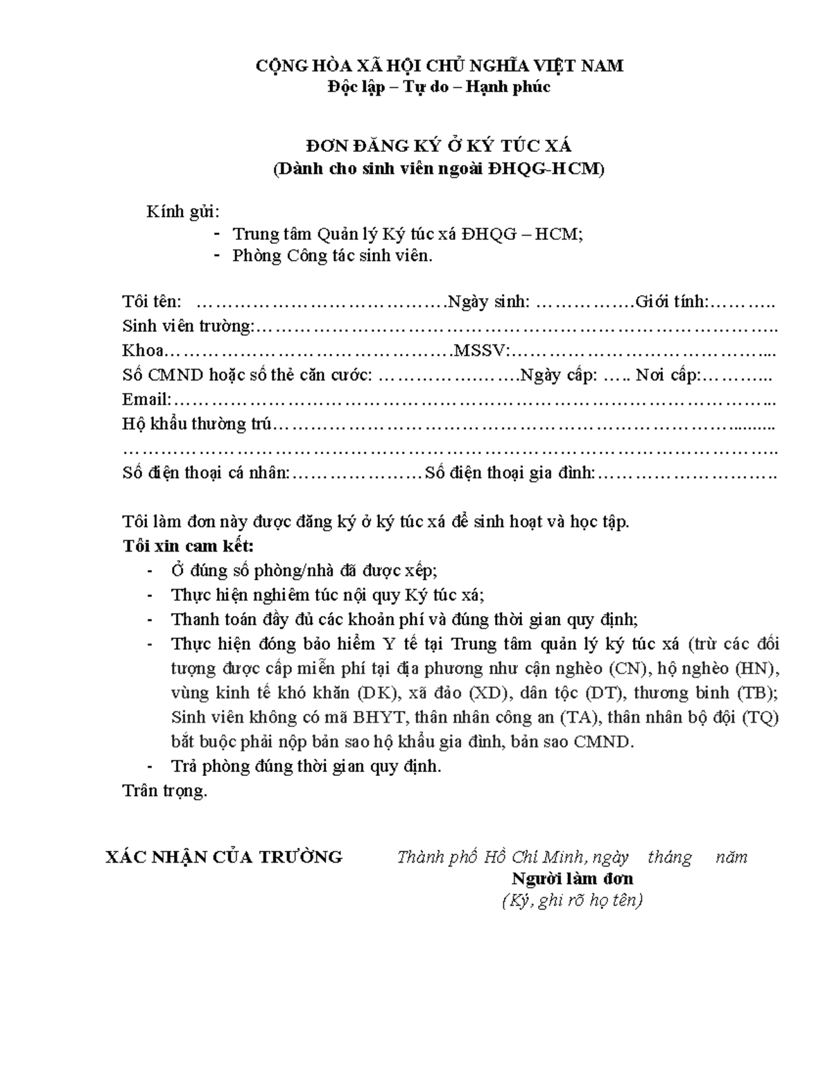 Dondangkyktxngoai - CỘNG HÒA XÃ HỘI CHỦ NGHĨA VIỆT NAM Độc lập – Tự do ...