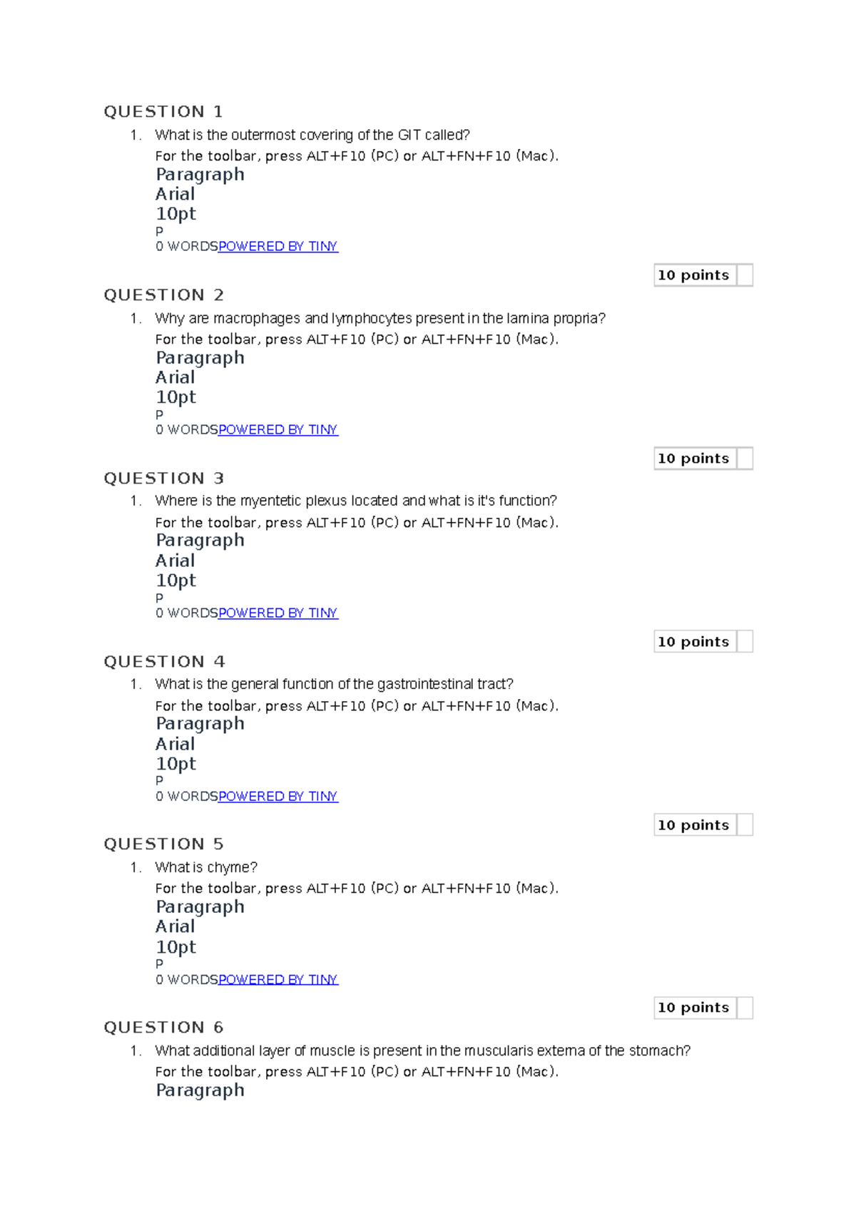class tests for GIT questions - Q U E S T I O N 1 1. What is the ...