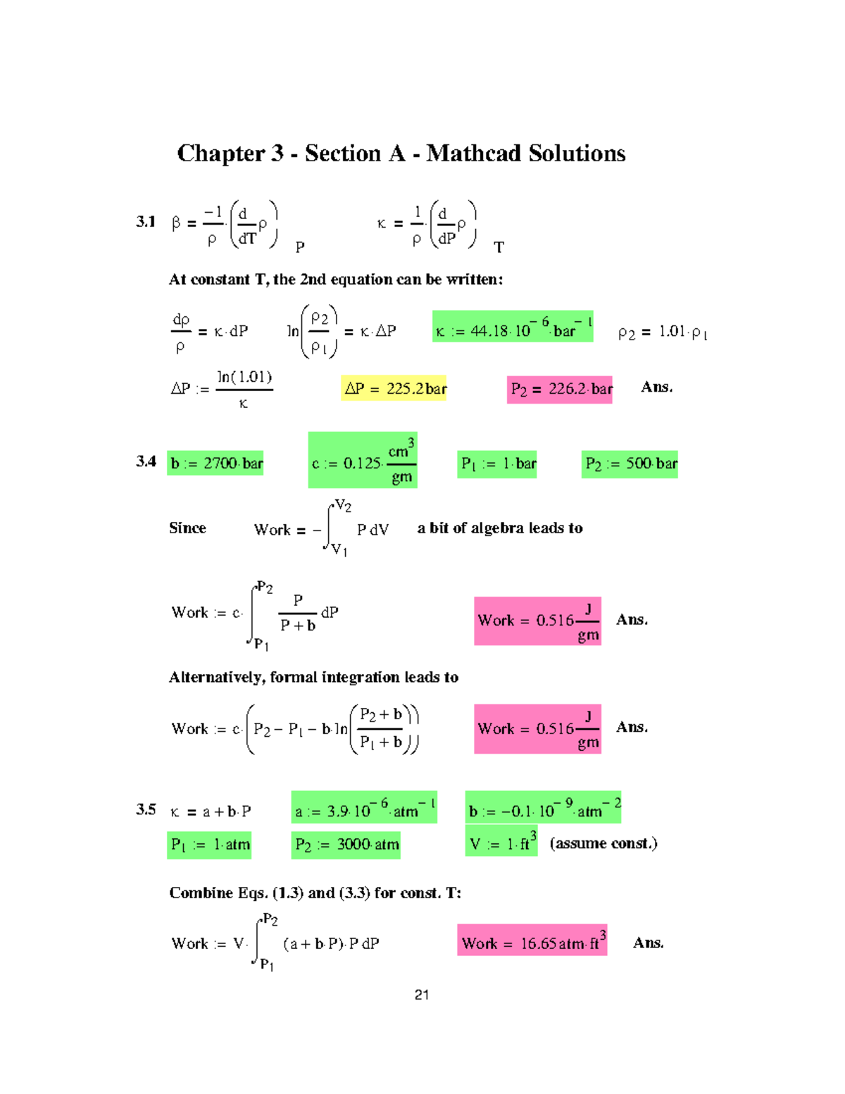 Chapter 3 A - solution - a bit of algebra leads to Work c P 1 P 2 P P P ...