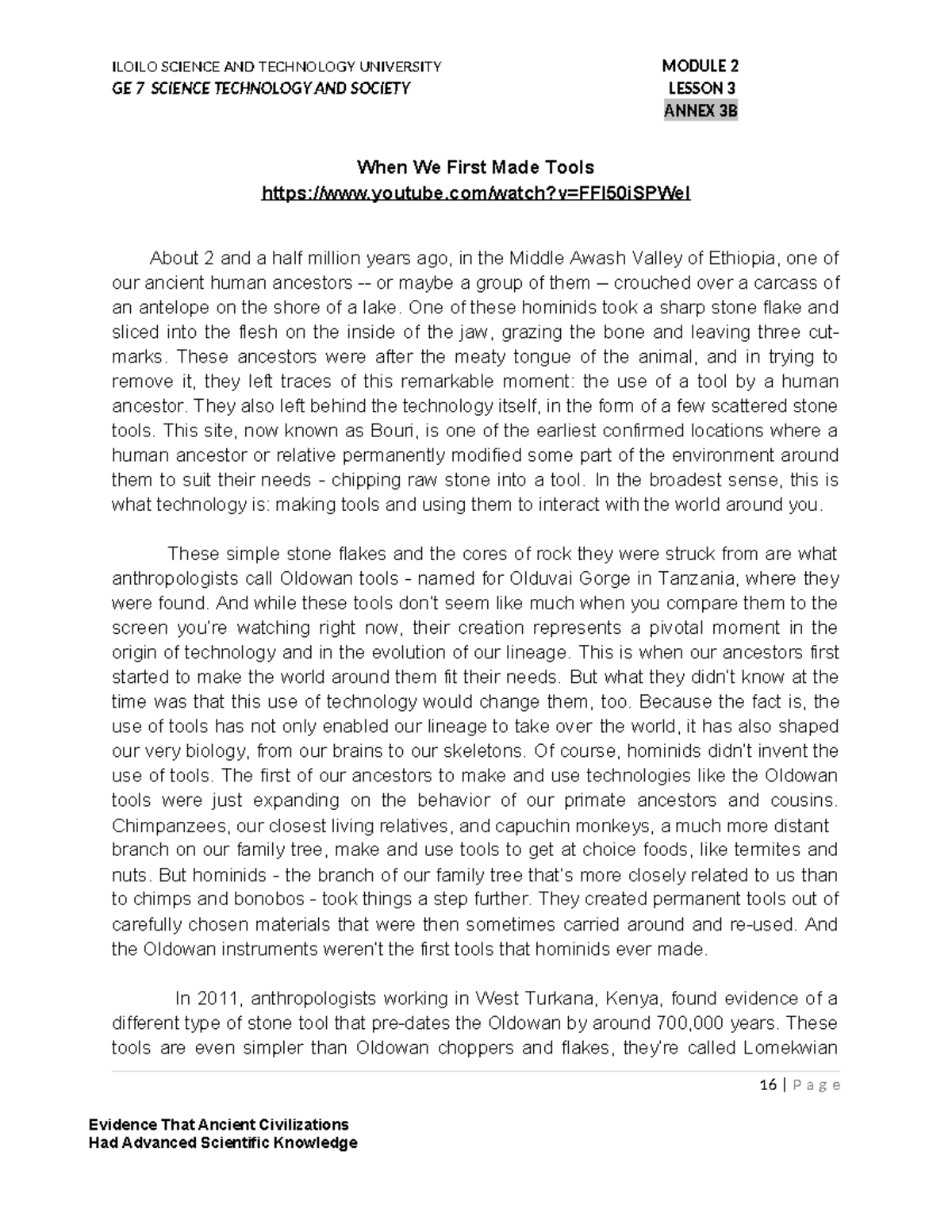 3 Stone AGE Technology When We First Made Tools - Evidence That Ancient ...