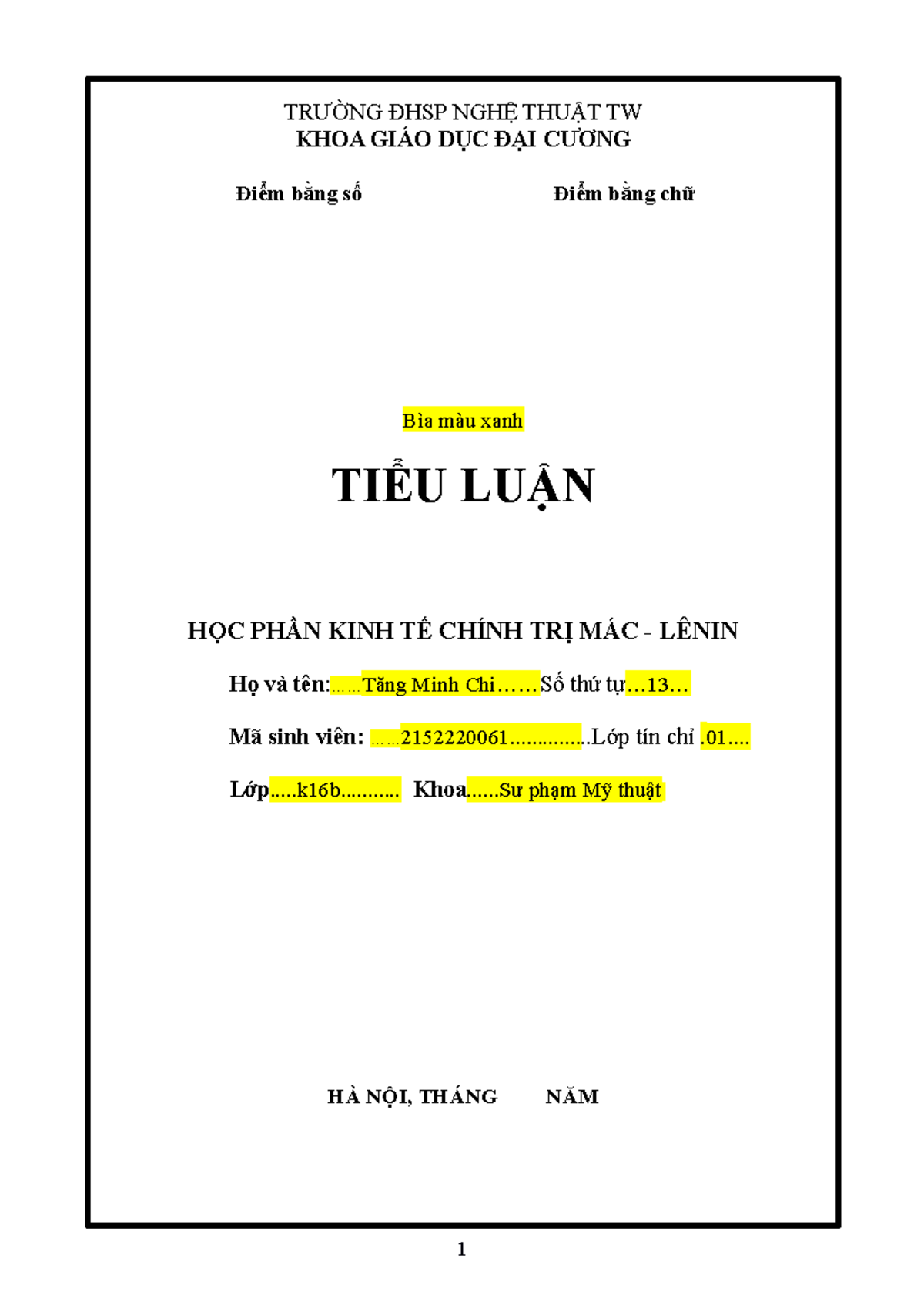 Muc luc va noi dung tieu luan - TRƯỜNG ĐHSP NGHỆ THUẬT TW KHOA GIÁO DỤC ...