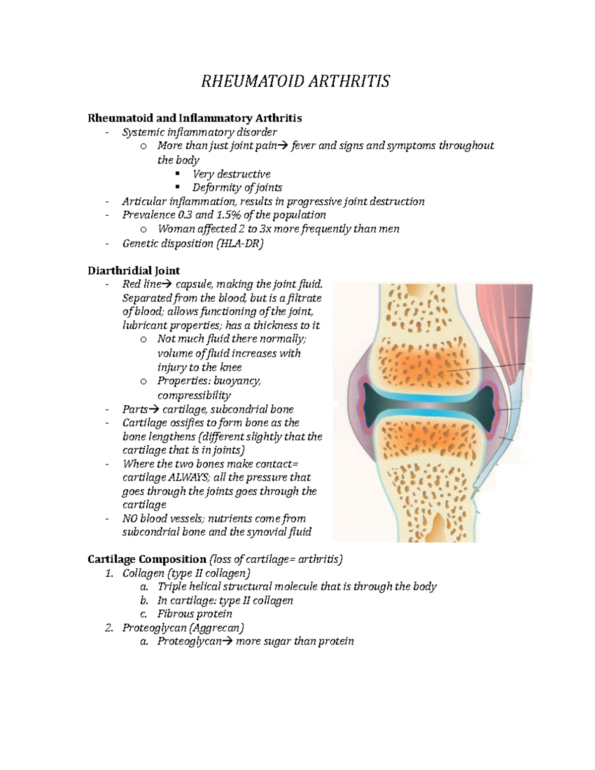 Rheumatoid Arthritis Study Guide - RHEUMATOID ARTHRITIS Rheumatoid and ...