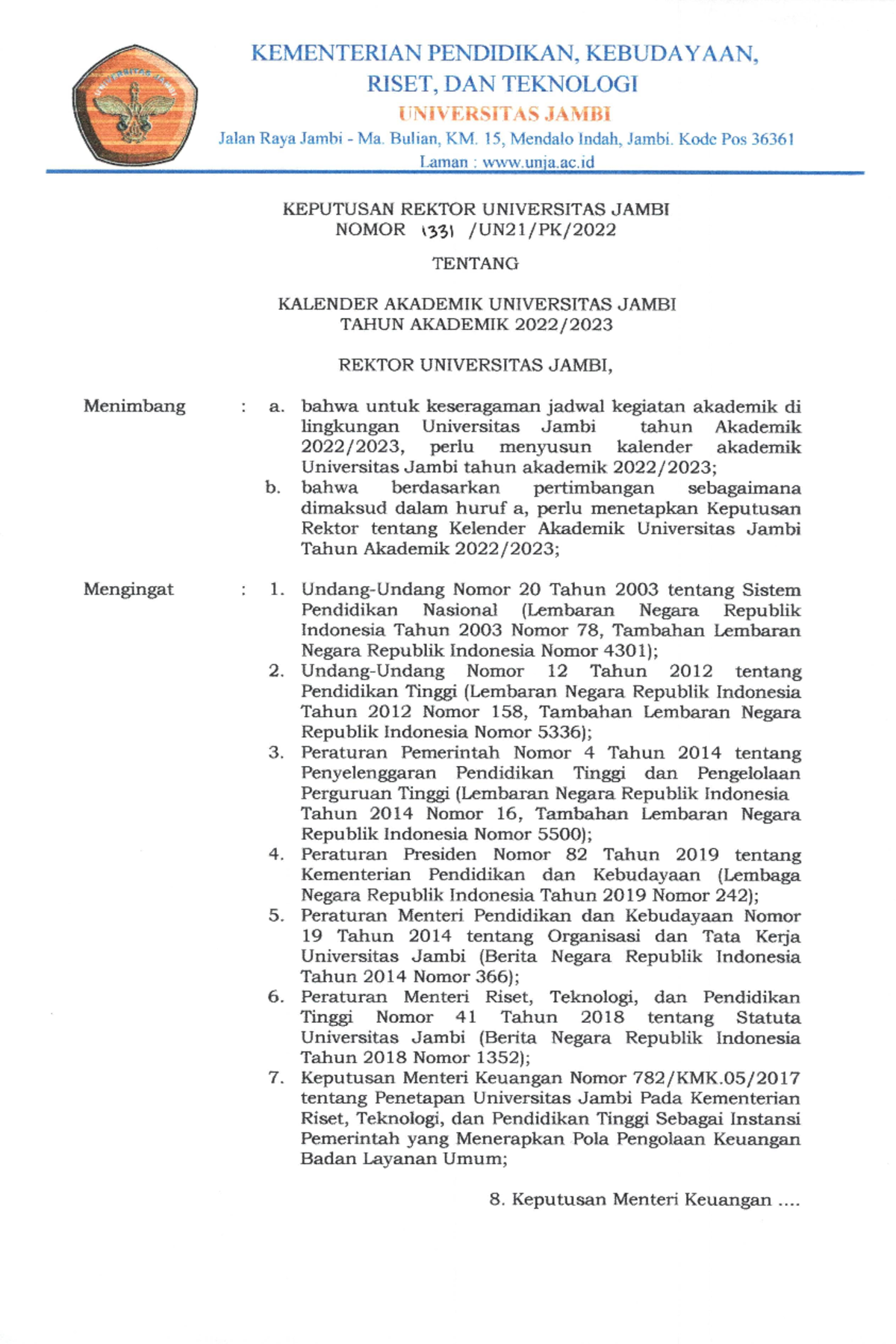 SK-Kalender-Akademik - Kalender akademik - Studocu