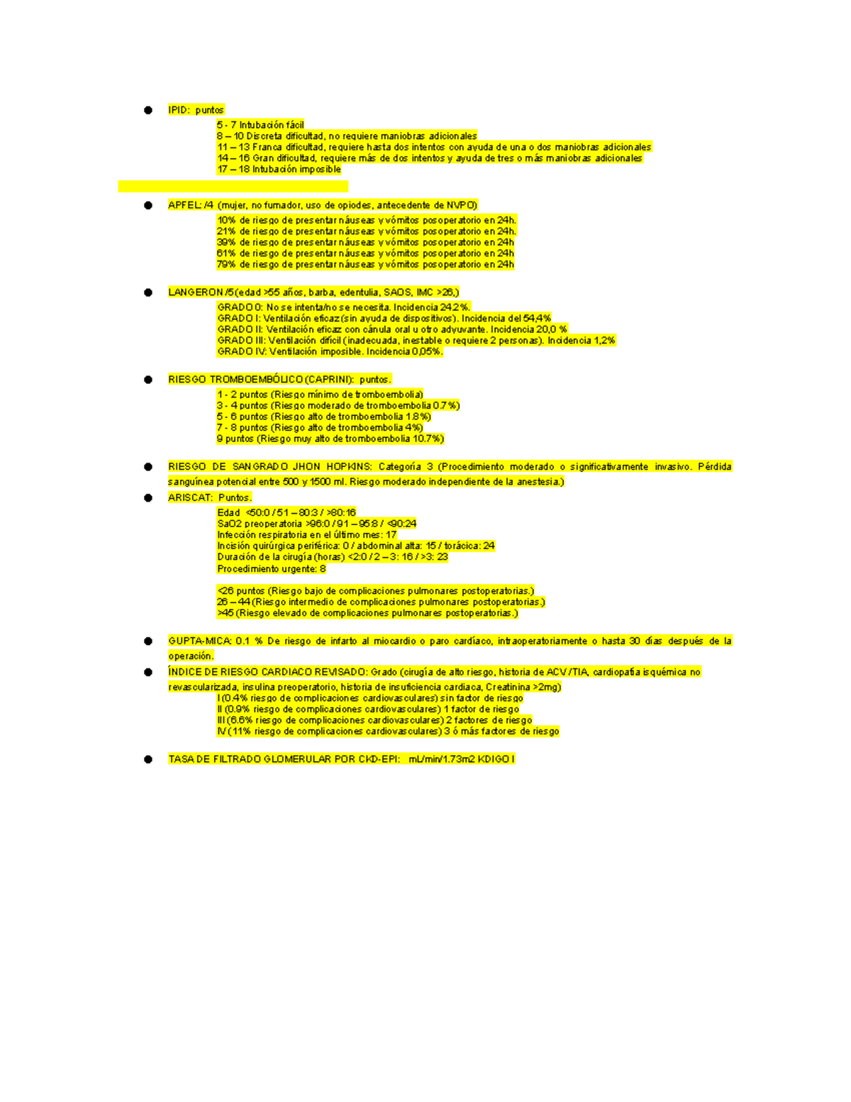 IPID - ipid - IPID: puntos 5 - 7 Intubación fácil 8 – 10 Discreta ...
