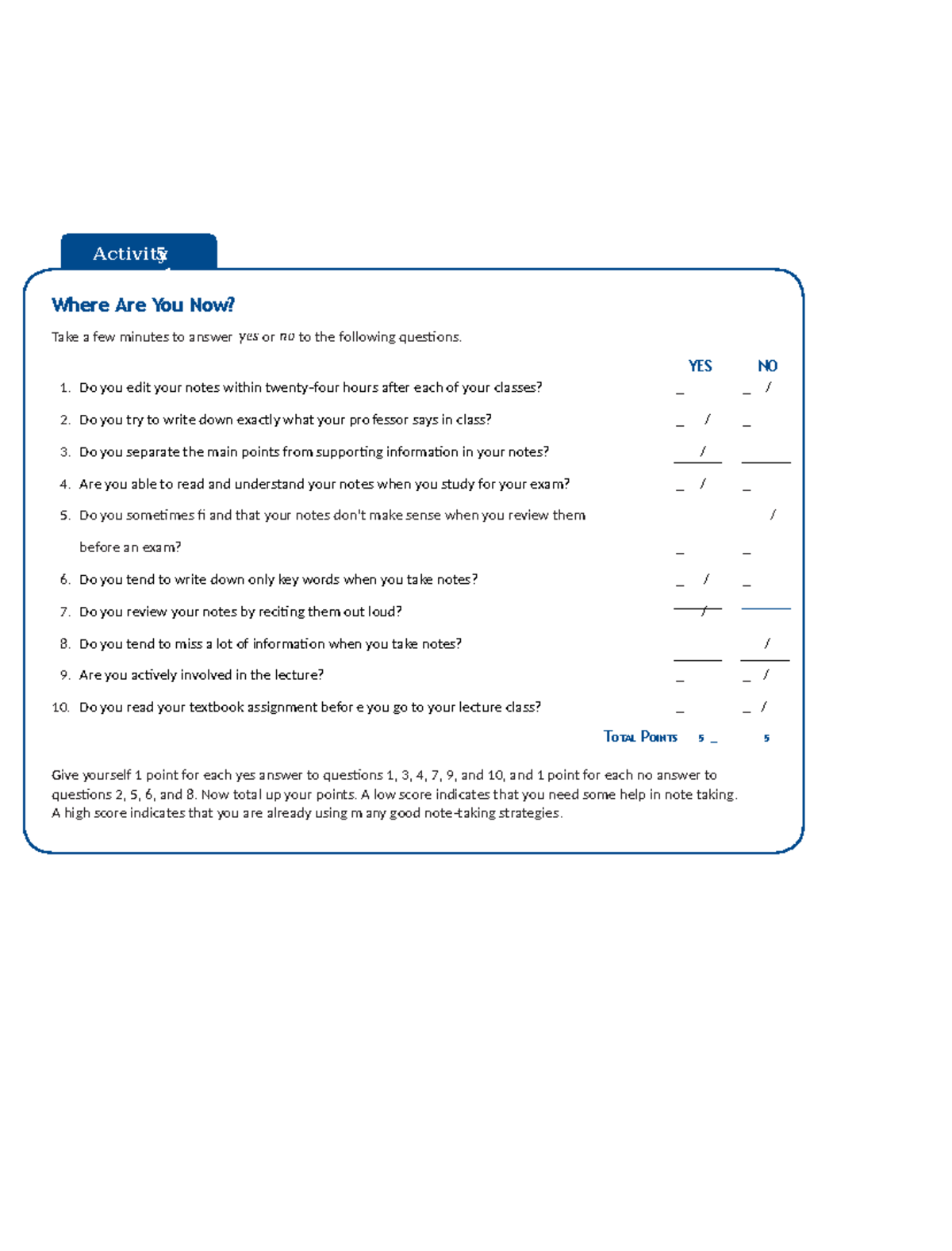 Appendix 12 - Note Taking Strategies.docx UED101 - Where Are You Now ...