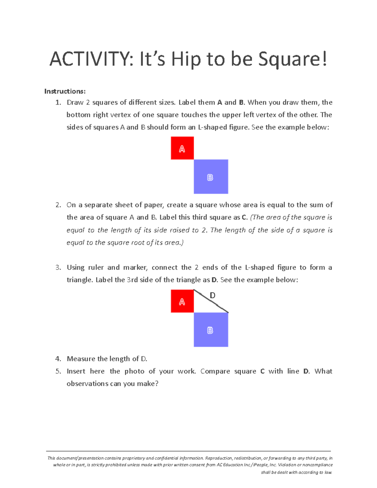 Activity It's Hip to be Square - ACTIVITY: It’s Hip to be Square ...