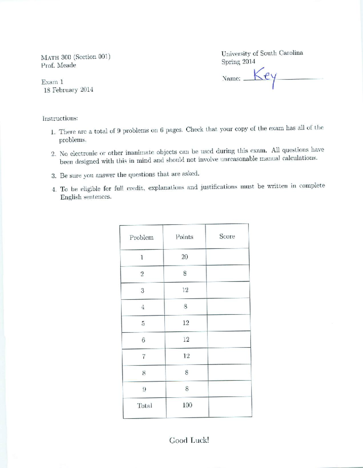 Proof Examination - Give insights and information. - Senior High School ...