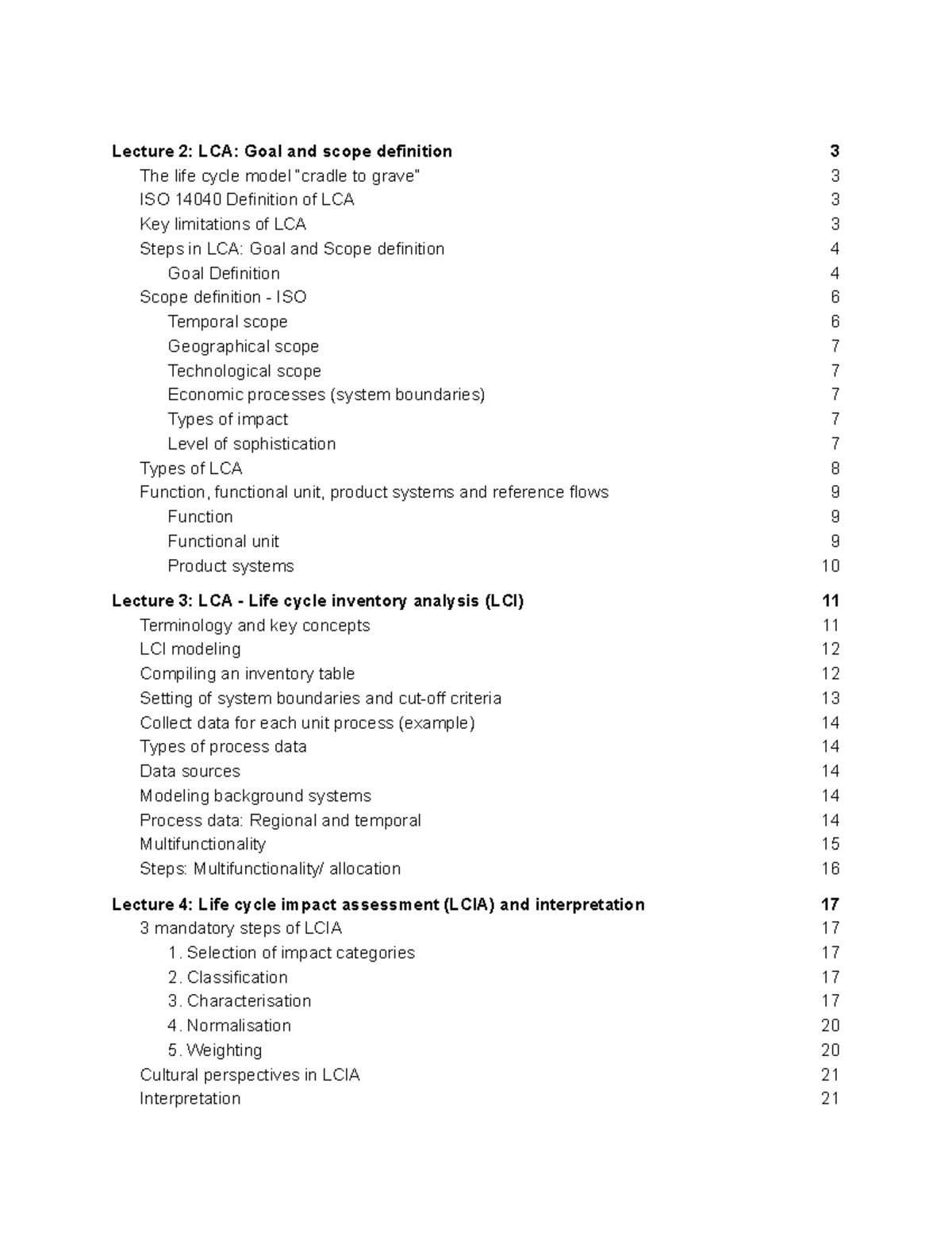 Lecture Notes Tools - Lecture 2: LCA: Goal and scope definition The ...