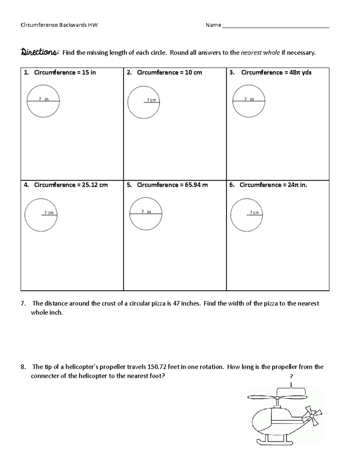 Faizan Sarvaiya - Circumference Backwards HW - Circumference Backwards ...