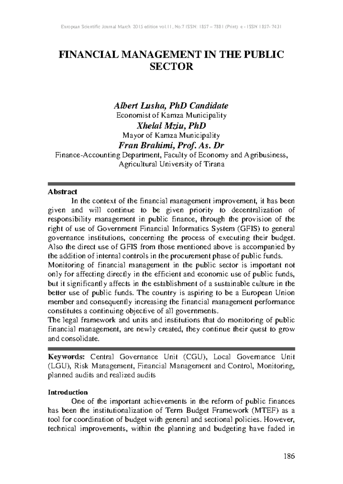 5315-Article Text-15472-1-10-2015 0330 - FINANCIAL MANAGEMENT IN THE ...