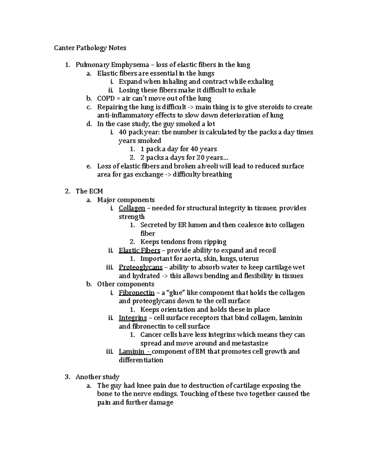 Pathology Notes for SKIN Midterm PDF - Canter Pathology Notes 1 ...