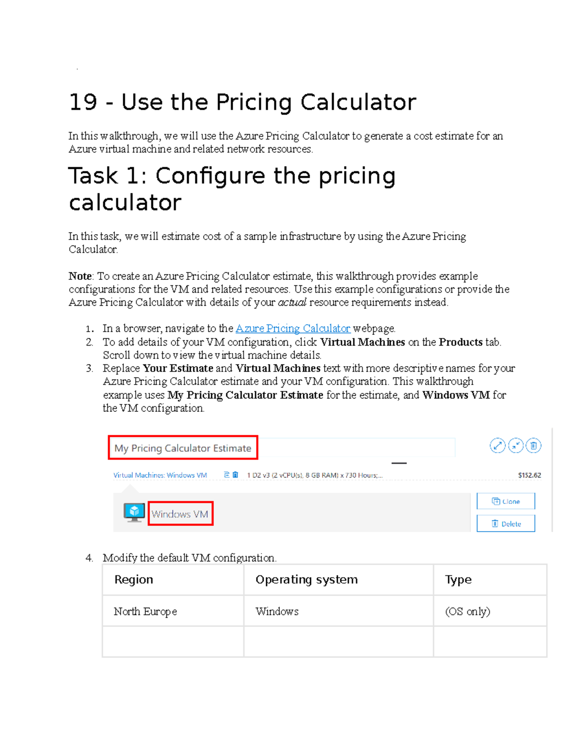 19 - Use the Azure Pricing Calculator - 19 - Use the Pricing Calculator ...
