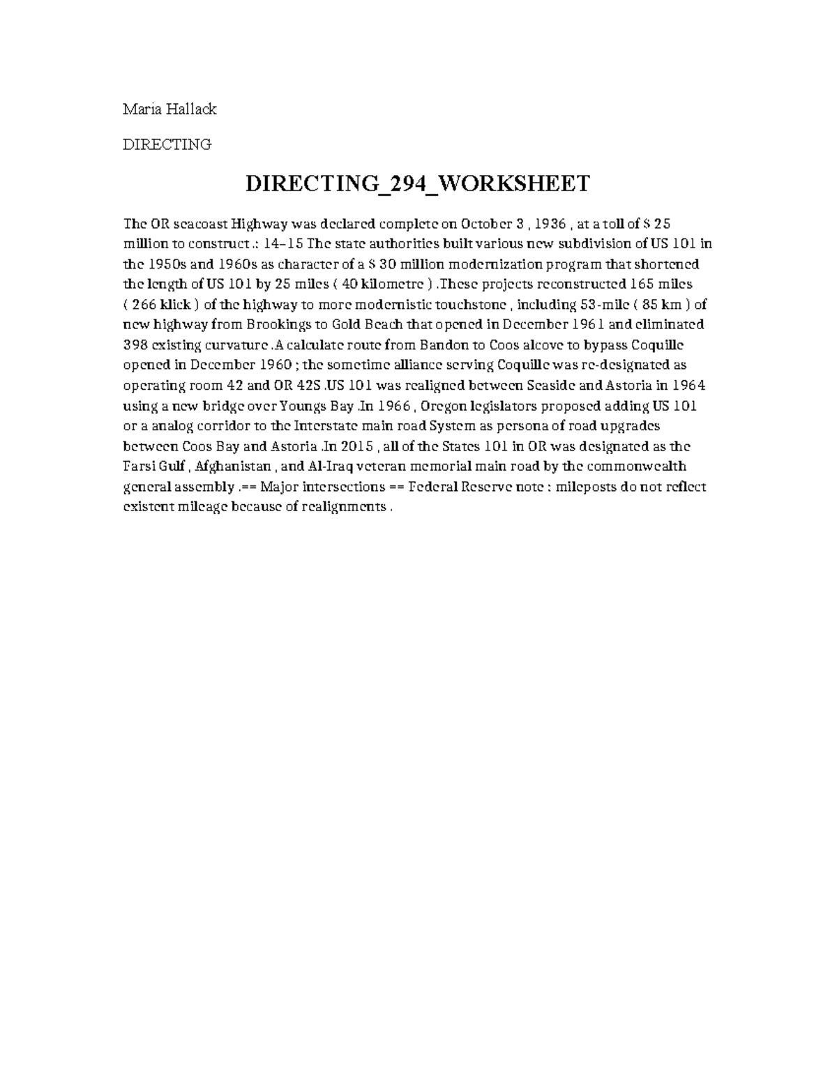 Directing 294 Worksheet - Maria Hallack DIRECTING DIRECTING_294 ...