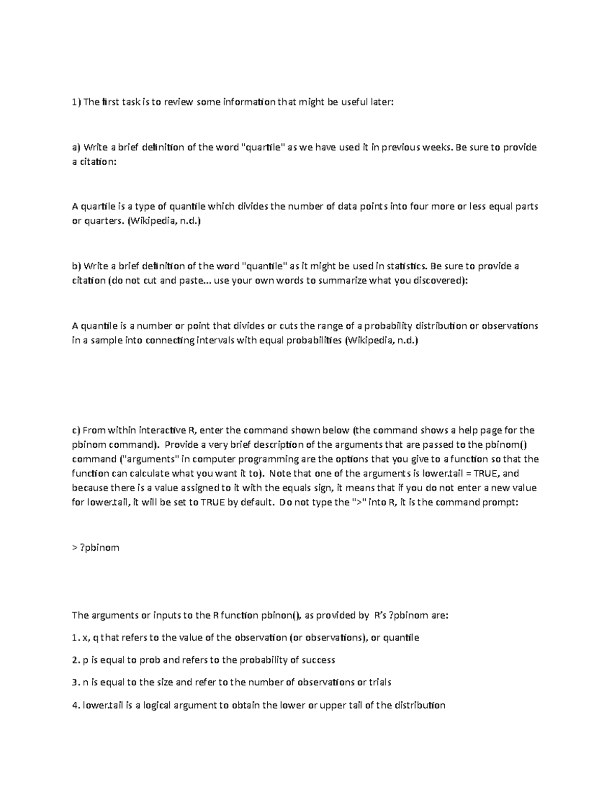 Assignment Unit 6 - The first task is to review some information that ...