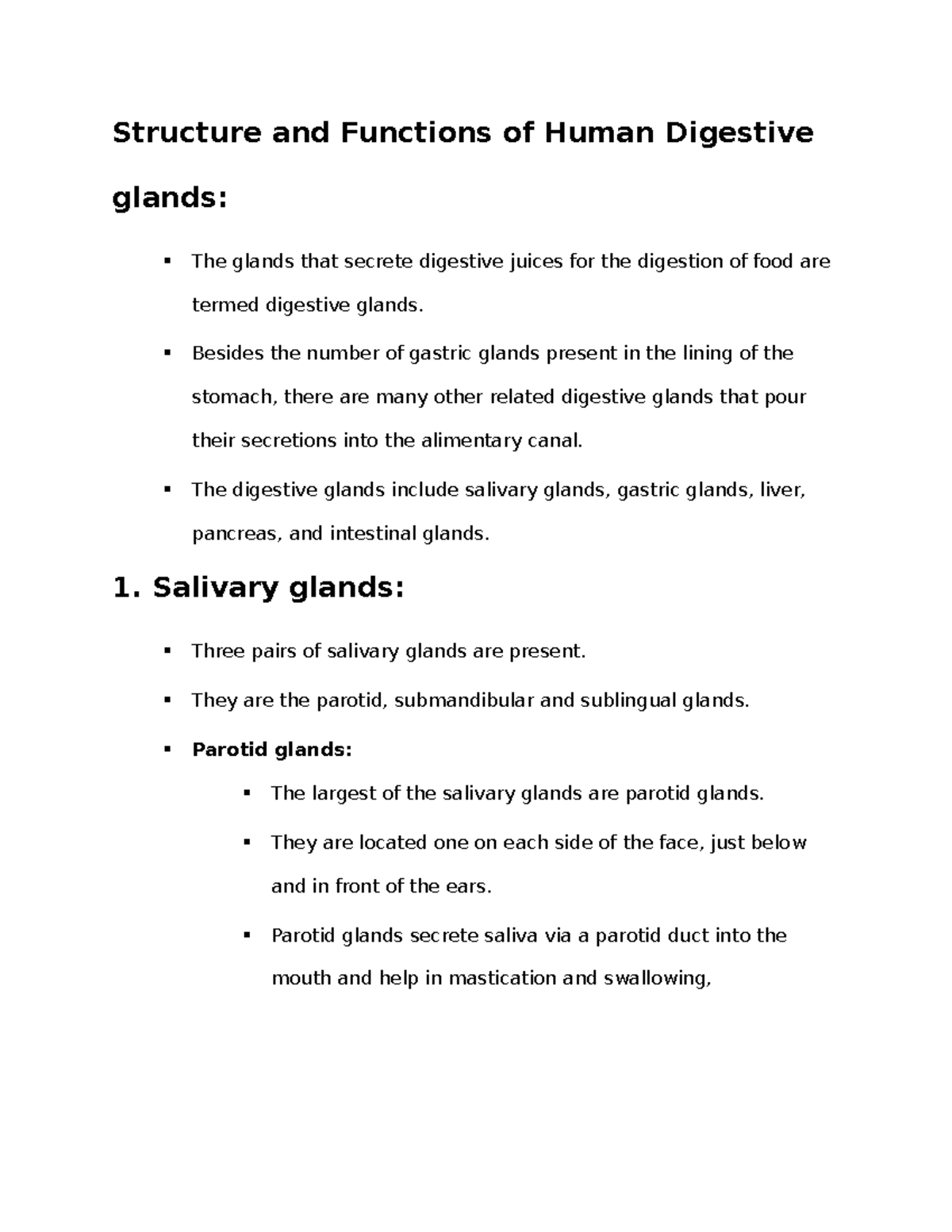 Biology Science 93 - Structure and Functions of Human Digestive glands ...