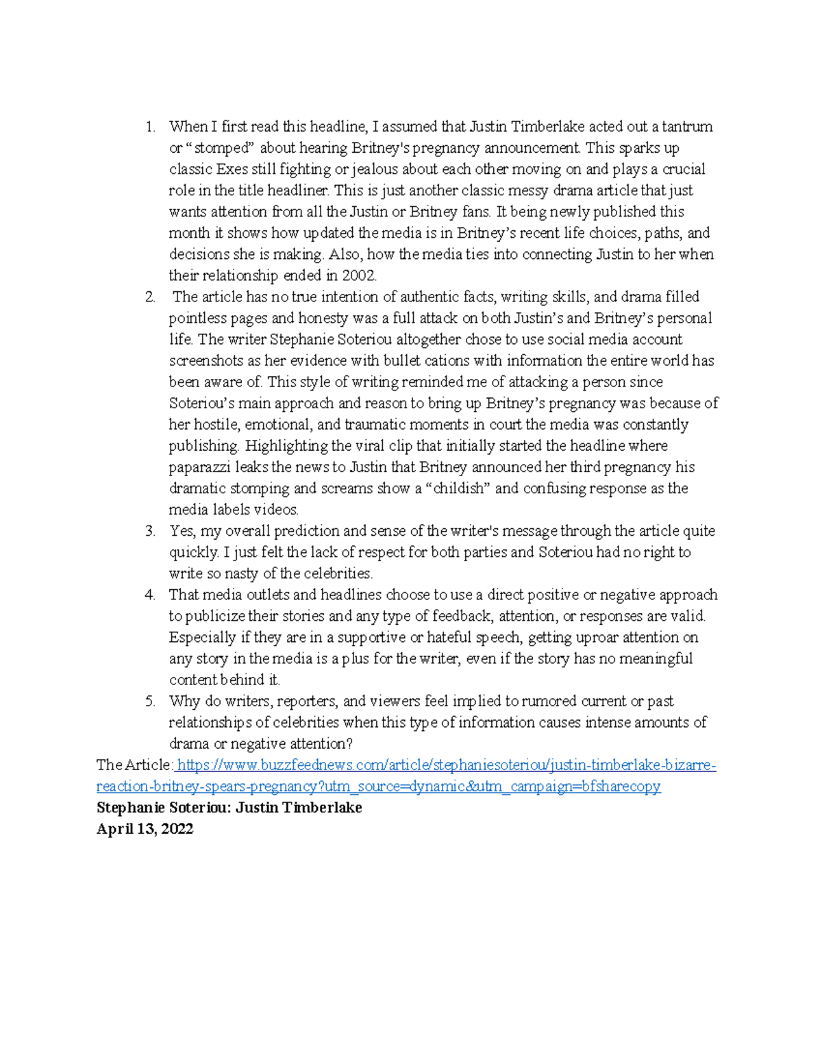 Media Bias Analysis - When I first read this headline, I assumed that ...