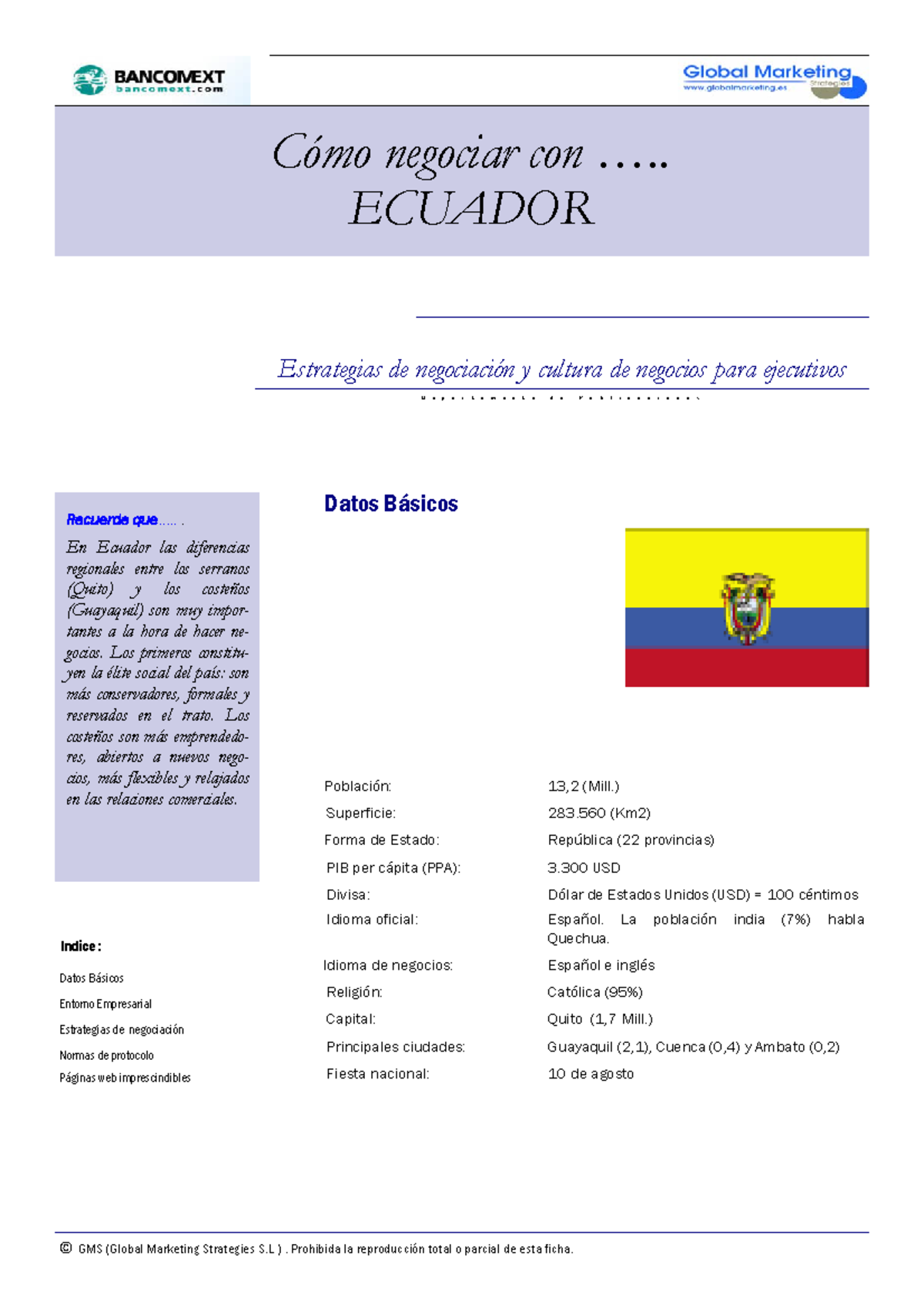 como negociar con Ecuador - Estrategias de negociación y cultura de ...