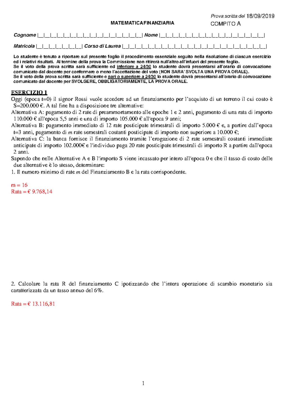 Esempio/prova d'esame 18 Settembre 2019, domande - Warning: TT: undefined function: 32 ...