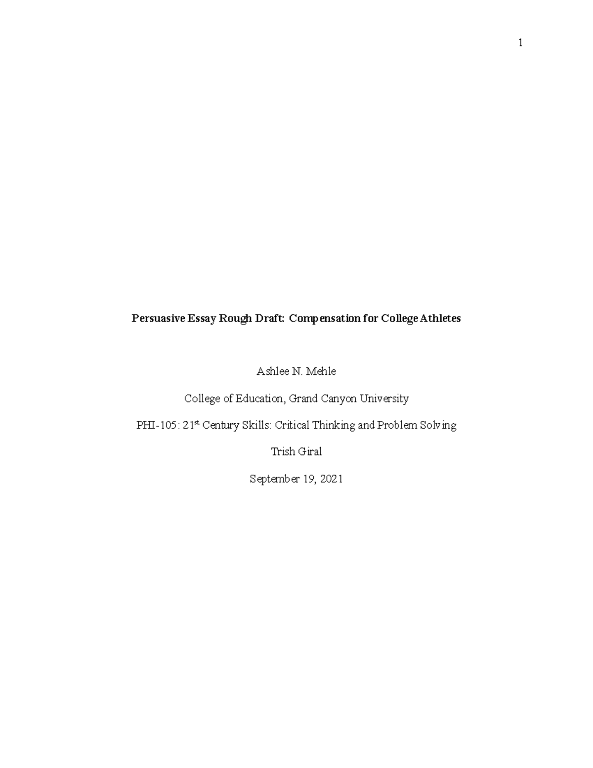 AM Persuasive Essay Rough Draft - Persuasive Essay Rough Draft ...