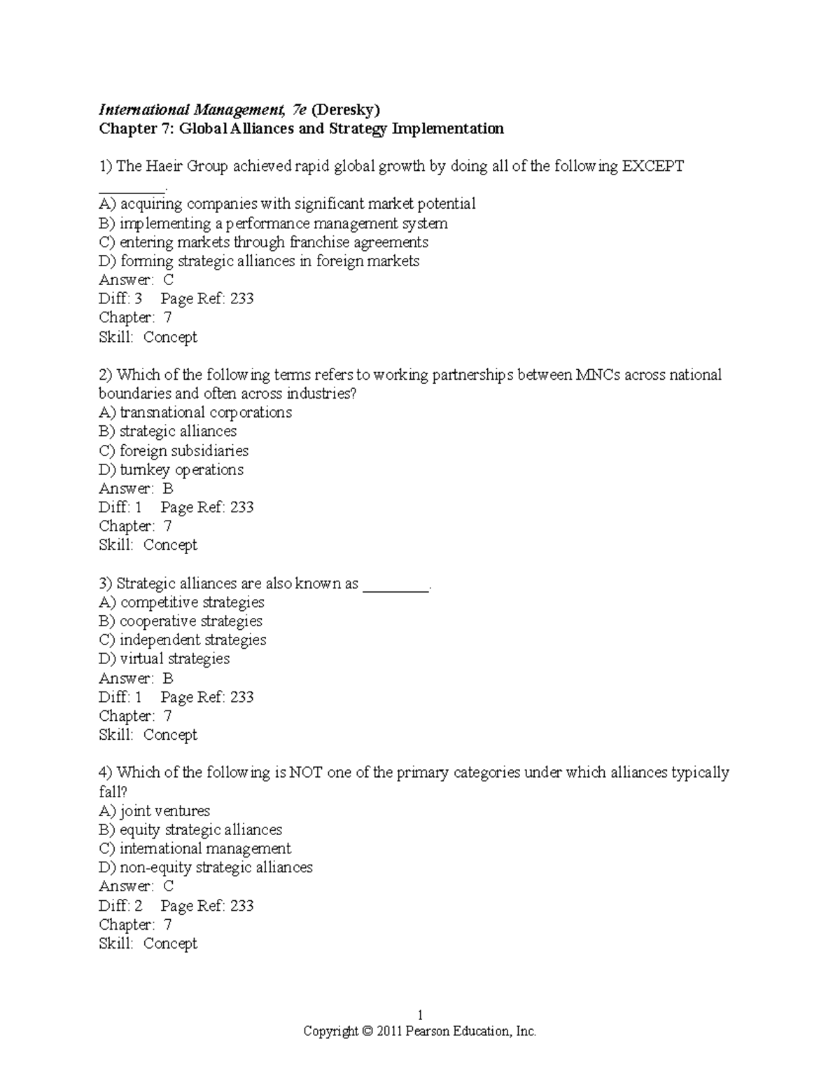 Chapter+07 - Cross Culture Management test bank - International ...