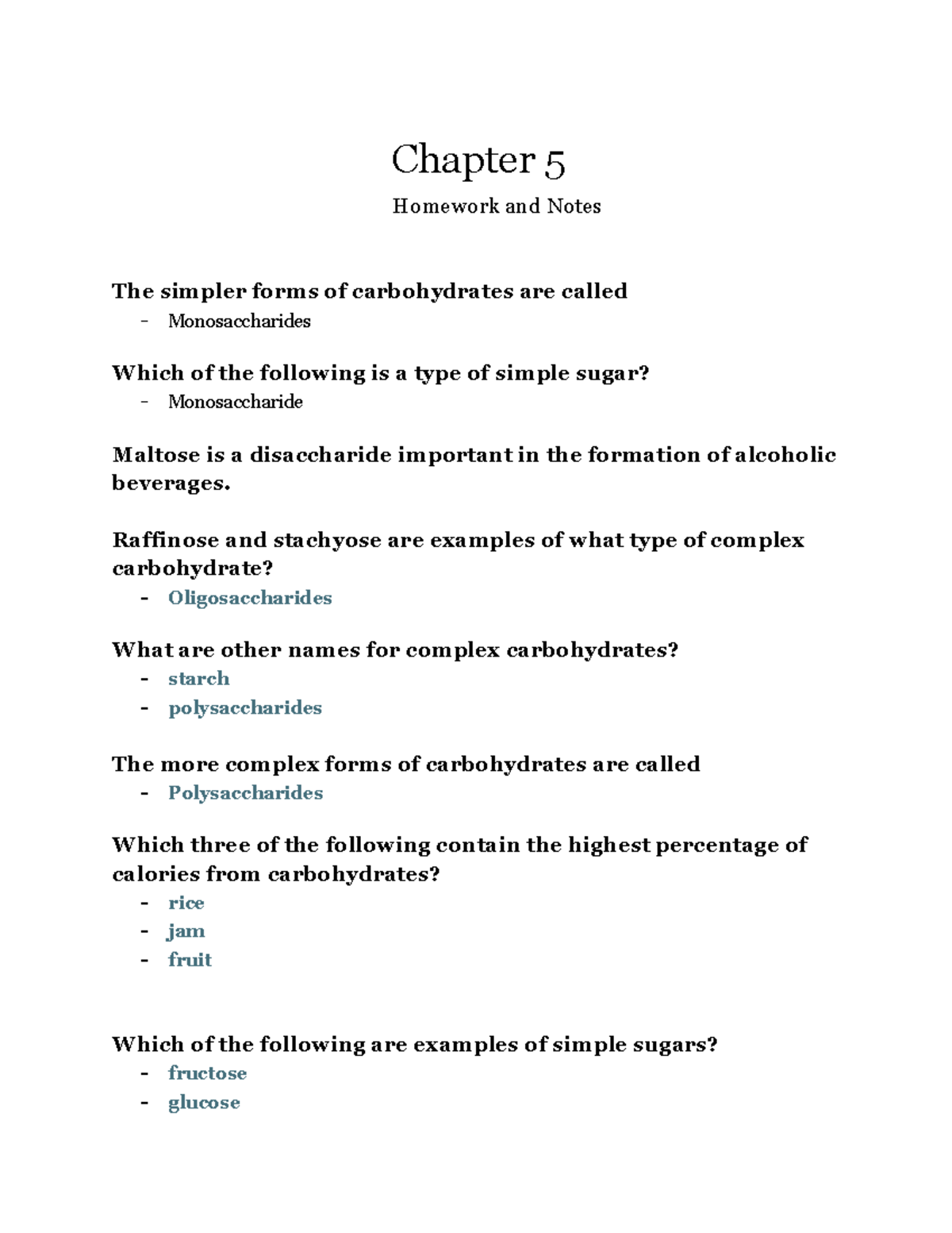 HSS 295- Chapter 5 notes and homework - Chapter 5 Homework and Notes ...