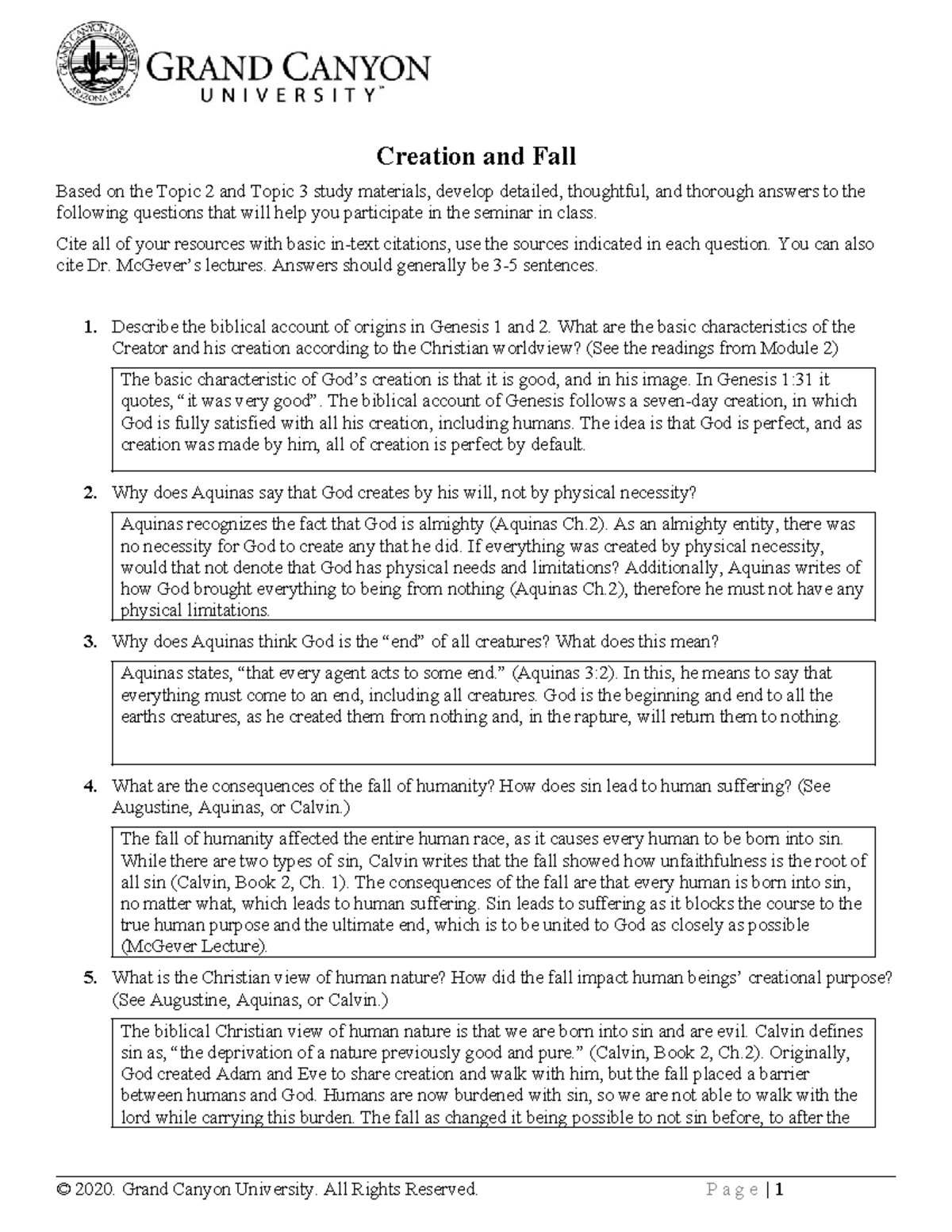 Seminar T2T3Creation And Fall - Creation and Fall Based on the Topic 2 ...