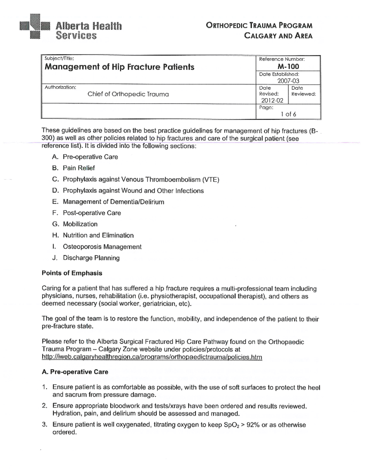 Hip Fracture Care - NFDN 2003 - Studocu