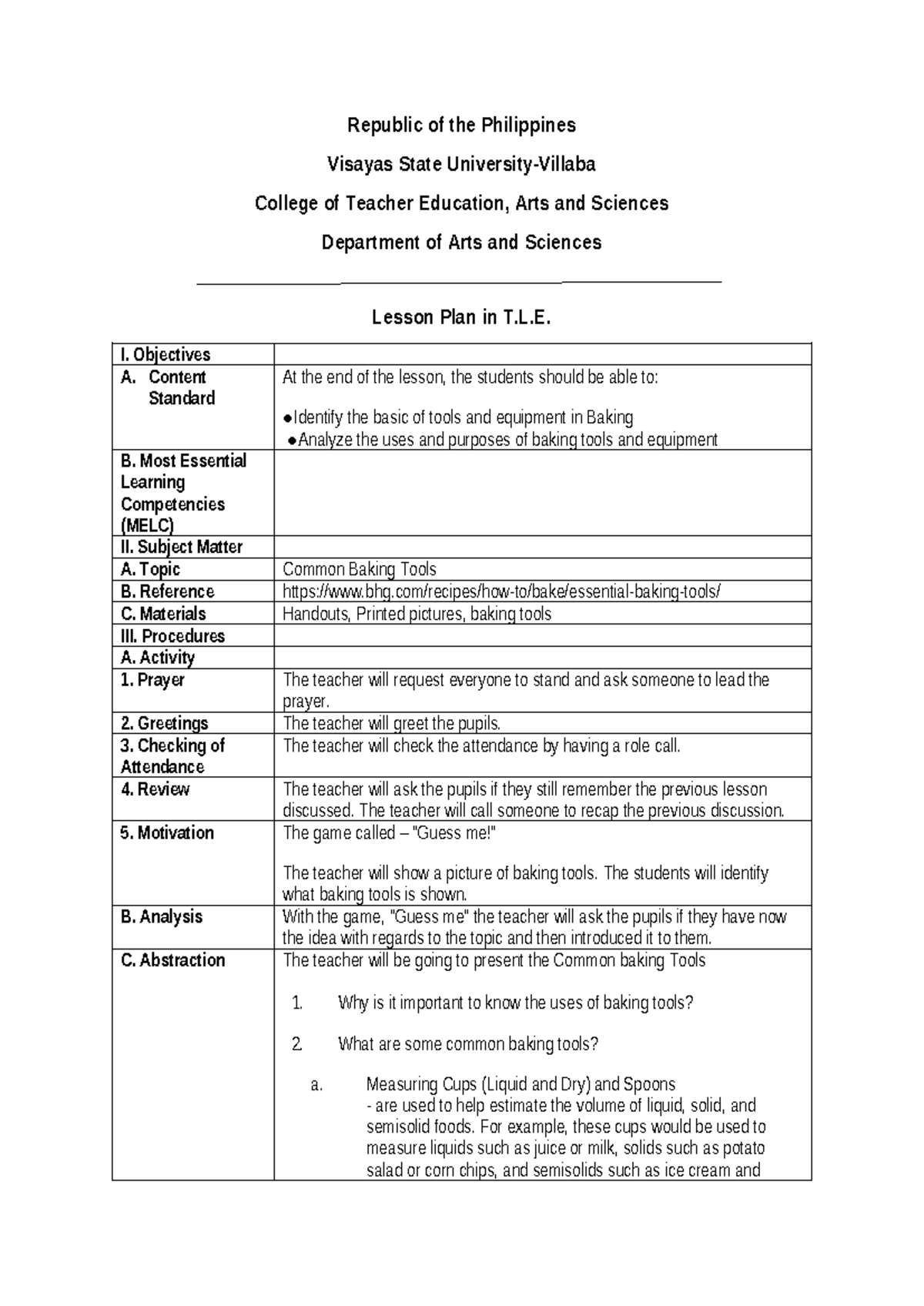 JB TEGr 109 demo 1 - LESSON PLAN - Republic of the Philippines Visayas ...