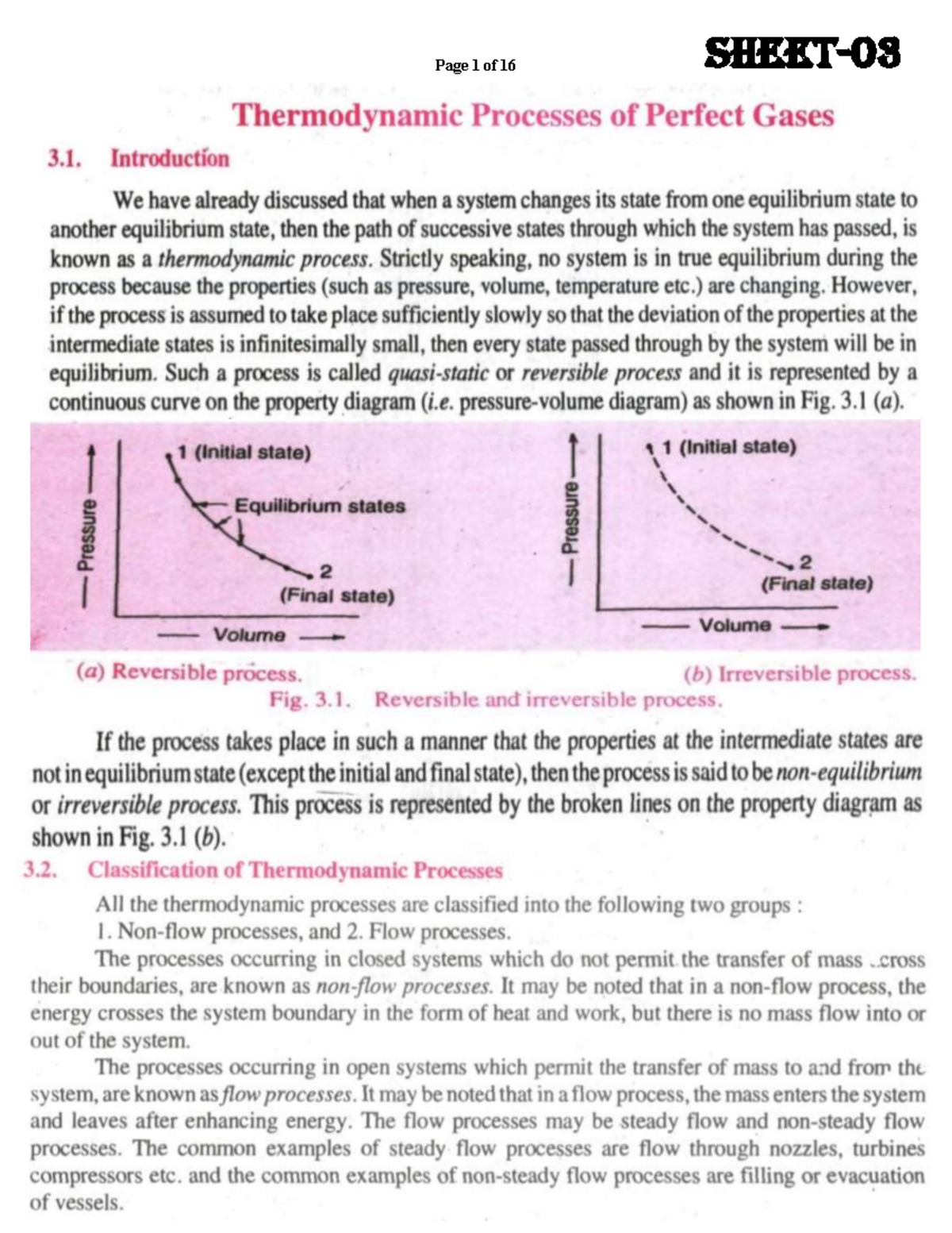 Thermo Sheet-03 - Industrial and Production Engineering - Reference ...