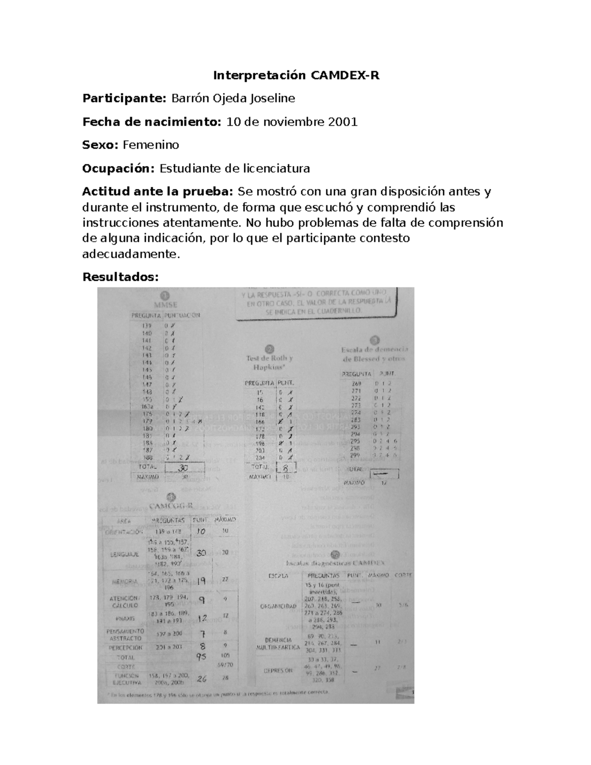 Interpretación Camdex-R - Seminario De Pruebas Proyectivas ...