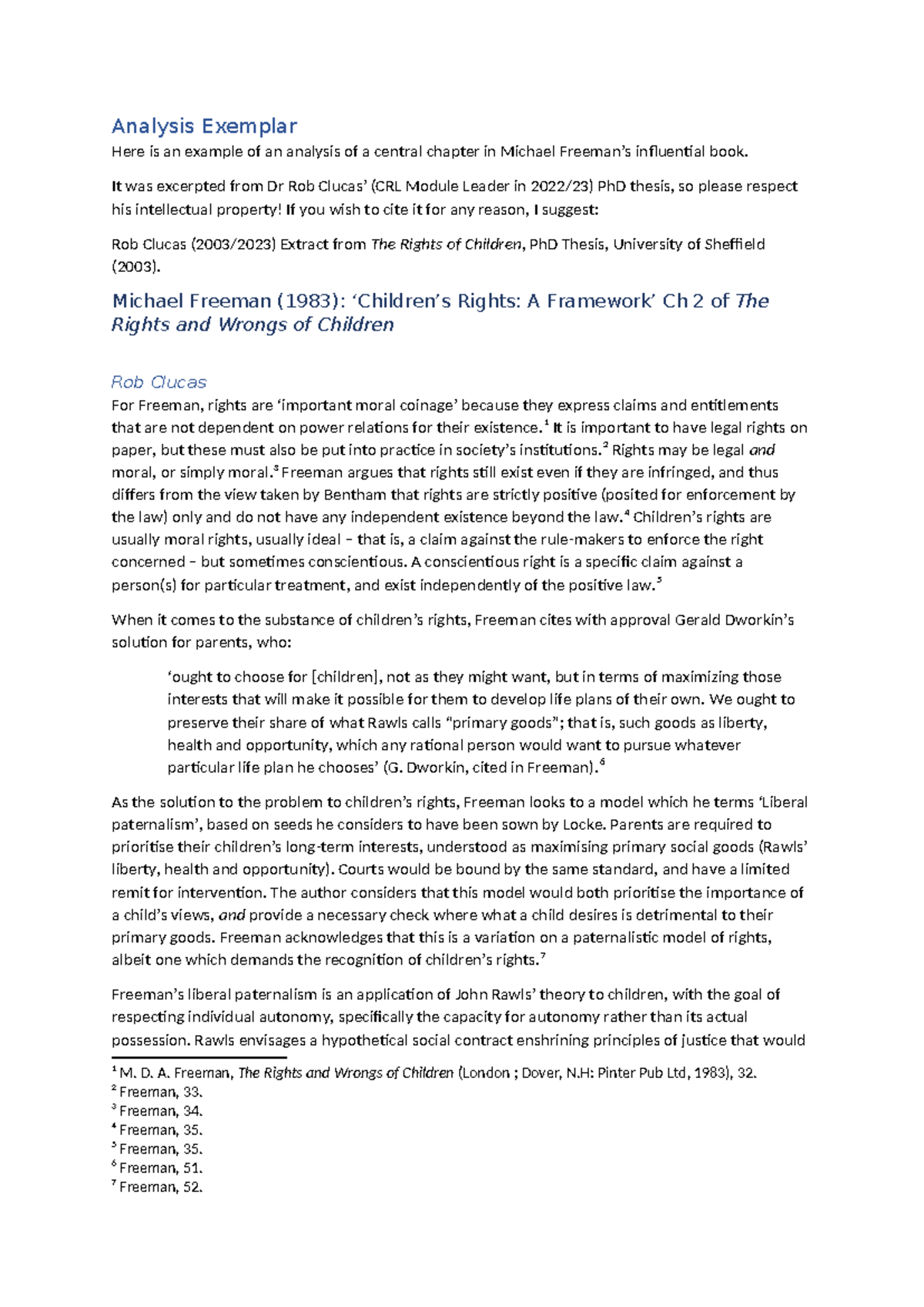 Analysis examplar - examples - Analysis Exemplar Here is an example of ...