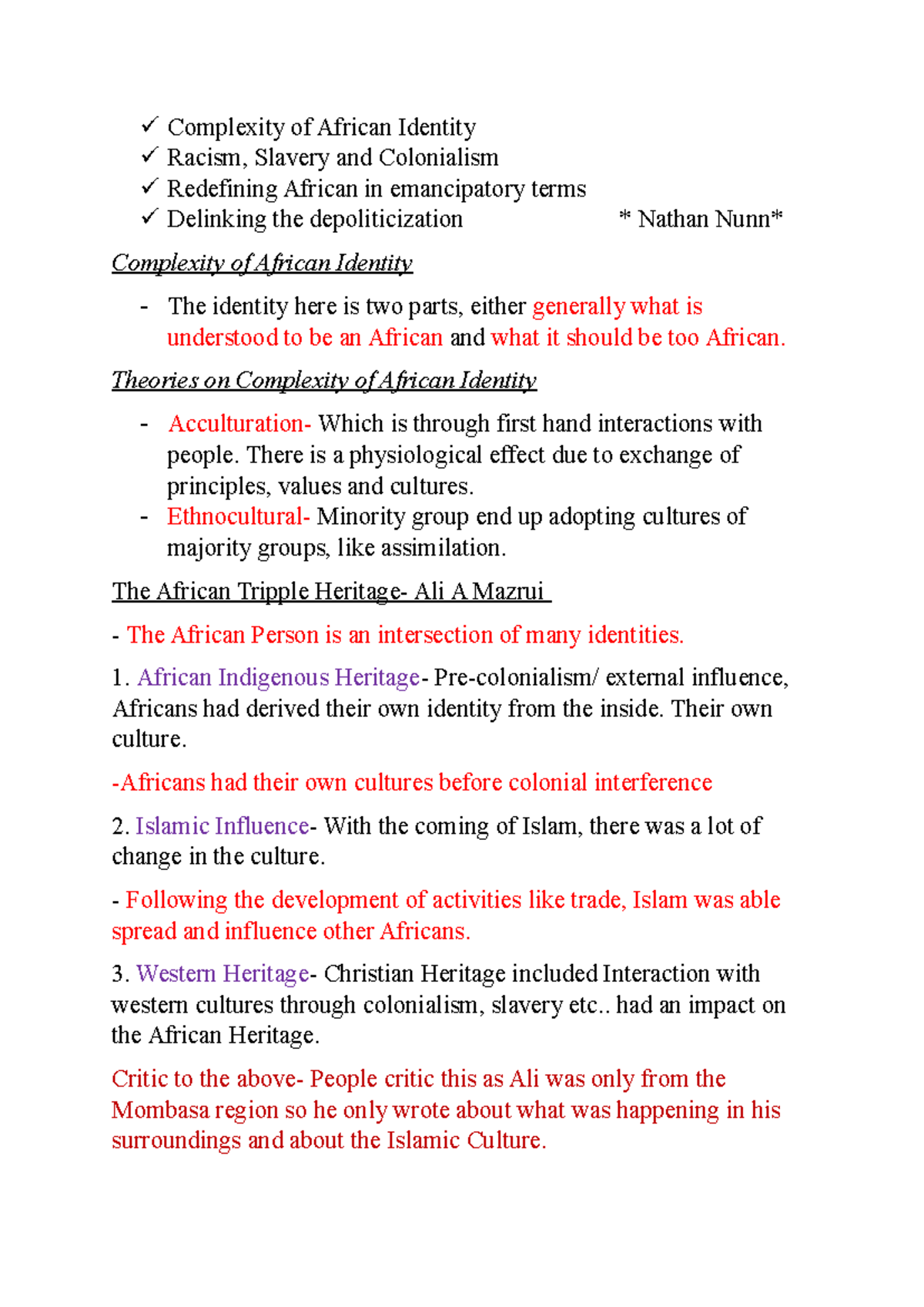 African identity- History of ideas 6 - Complexity of African Identity ...