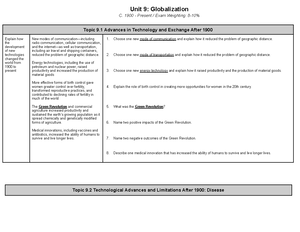Themes Notes Pieces Chart with guiding questions - AP World History ...